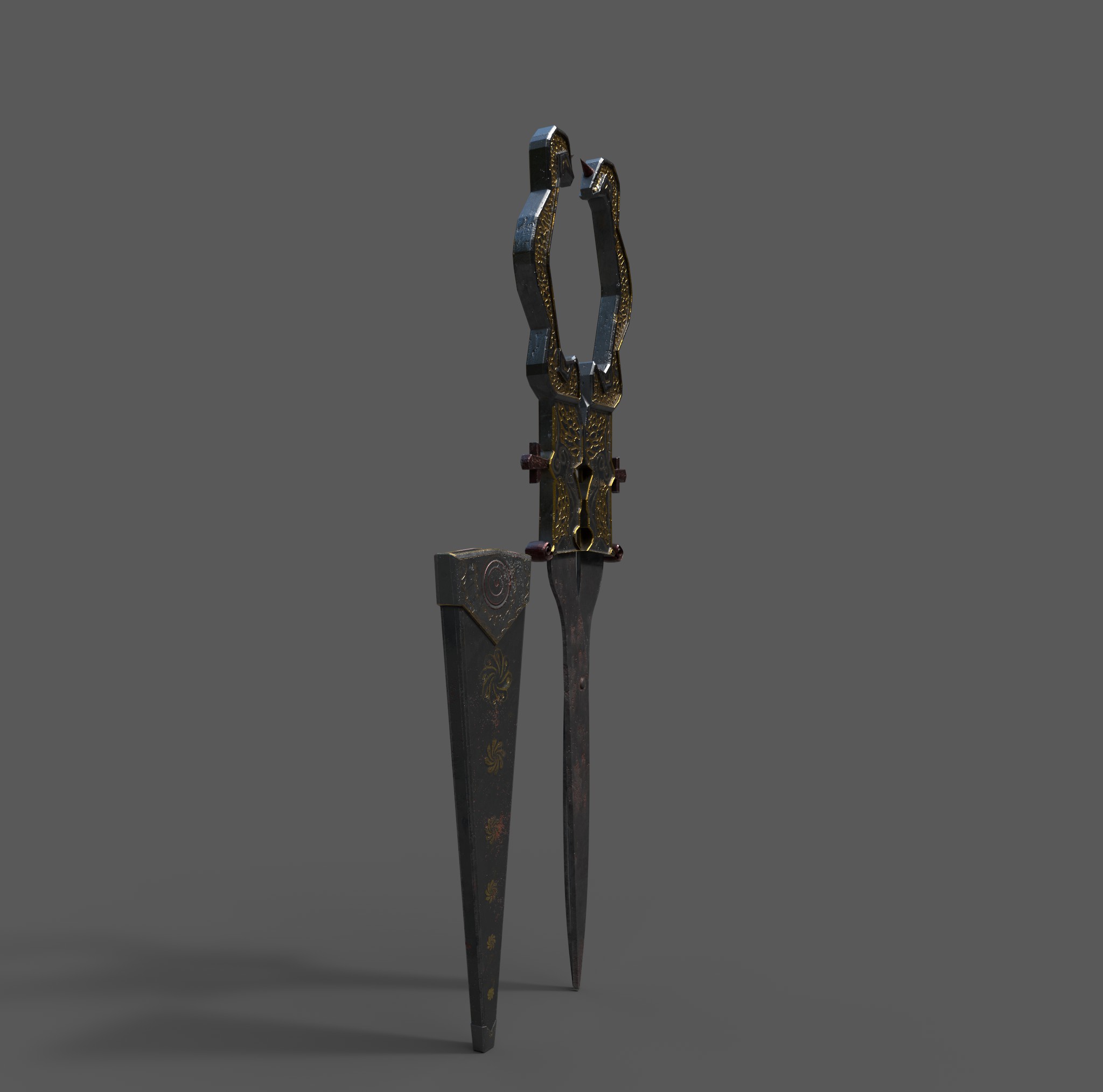 Medieval Fancy Scissors - 3D Model by Get Dead Entertainment