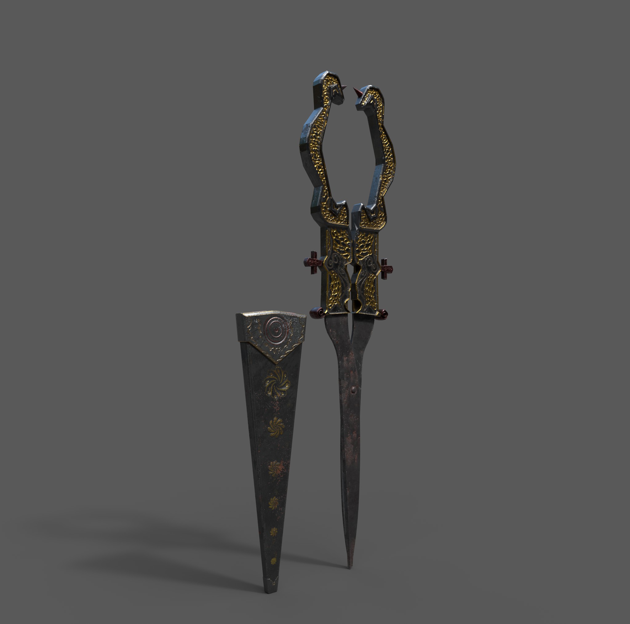 Medieval Fancy Scissors - 3D Model by Get Dead Entertainment