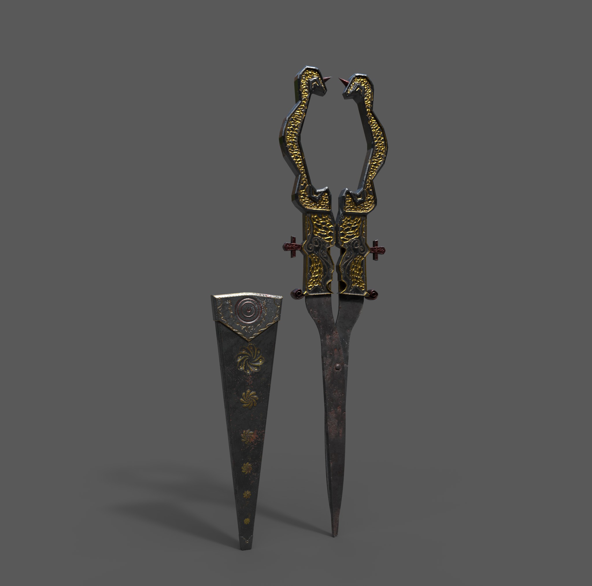 Medieval Fancy Scissors - 3D Model by Get Dead Entertainment