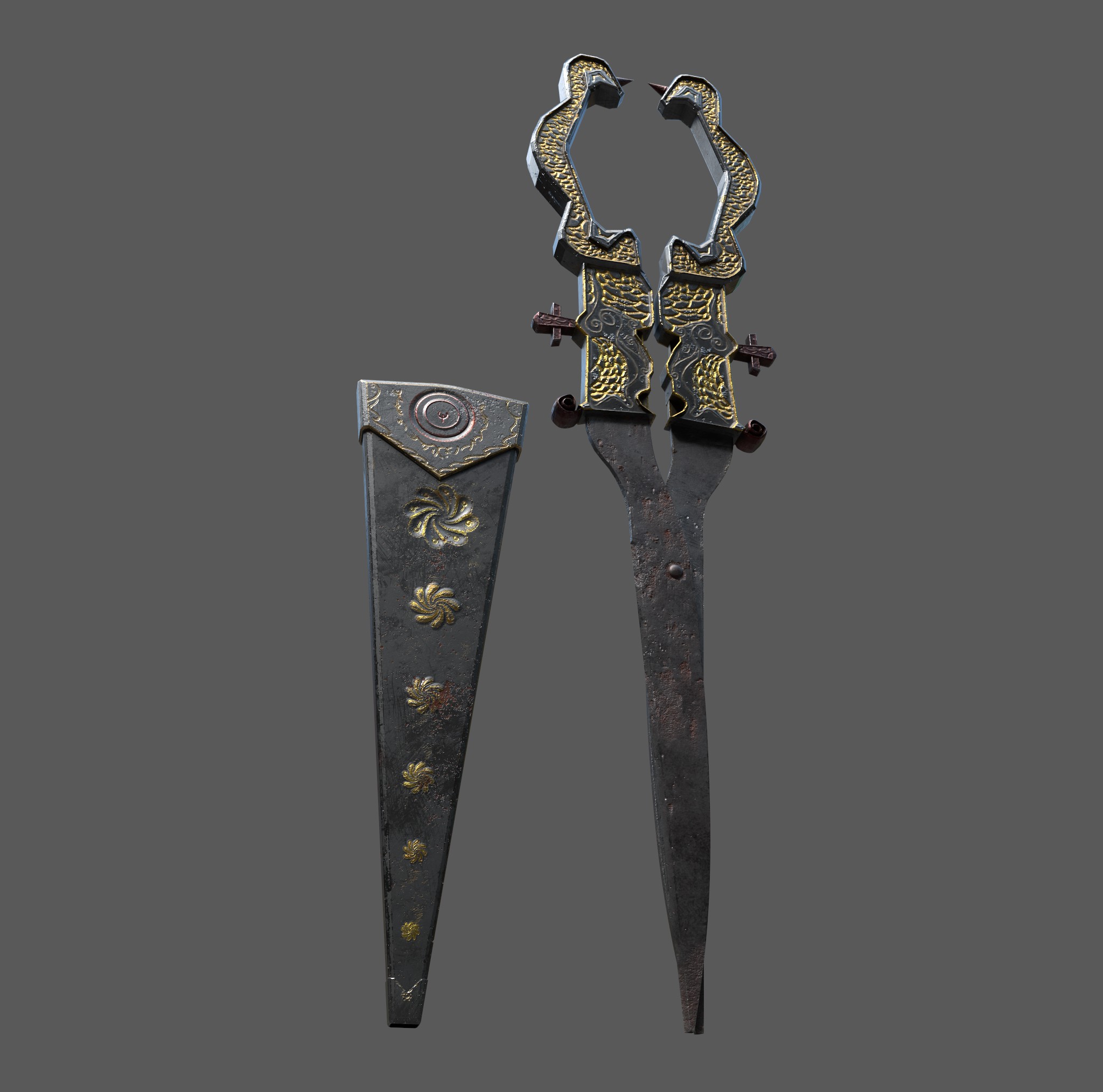 Medieval Fancy Scissors - 3D Model by Get Dead Entertainment