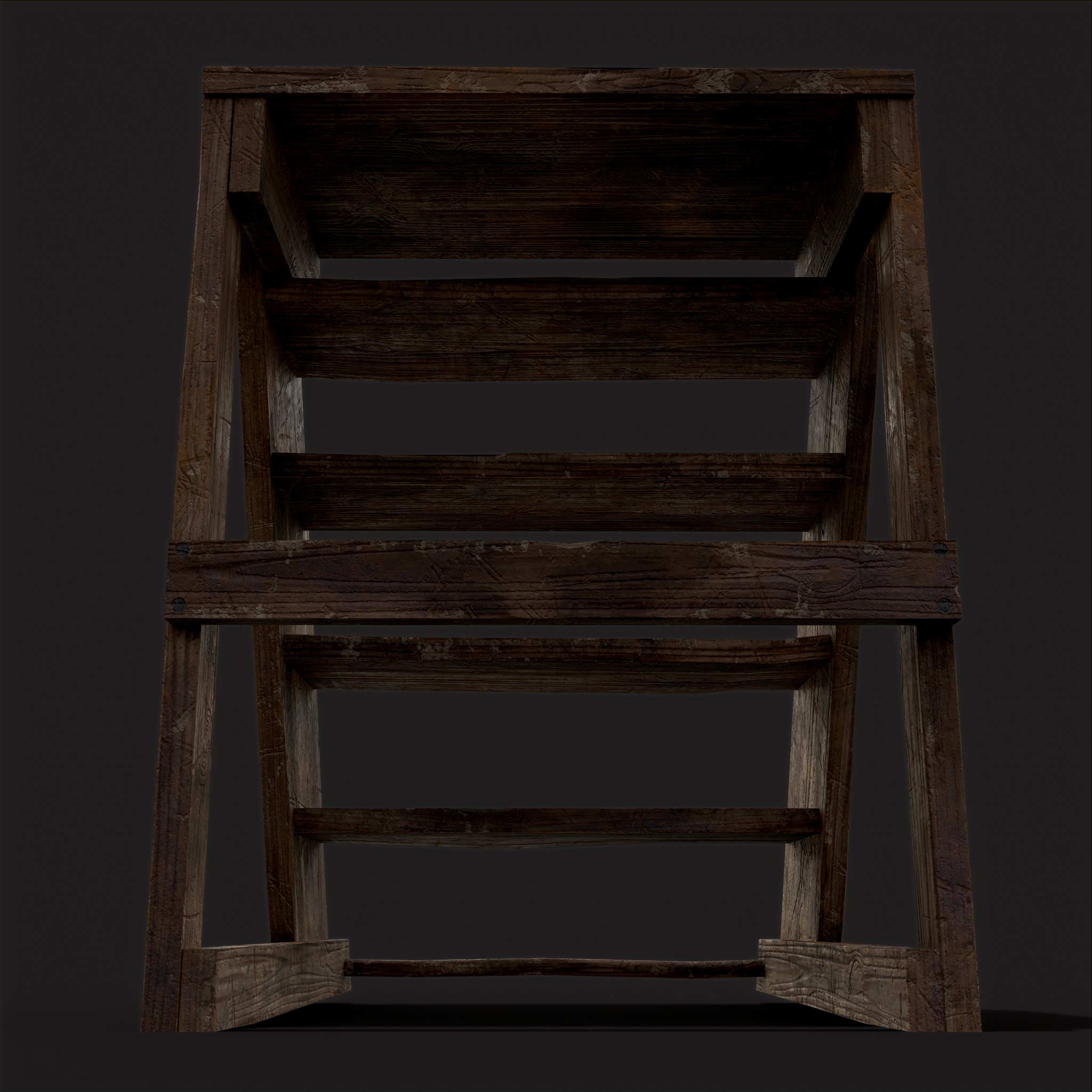 Medieval Five Step Ladder With Wheels - 3D Model by Get Dead Entertainment