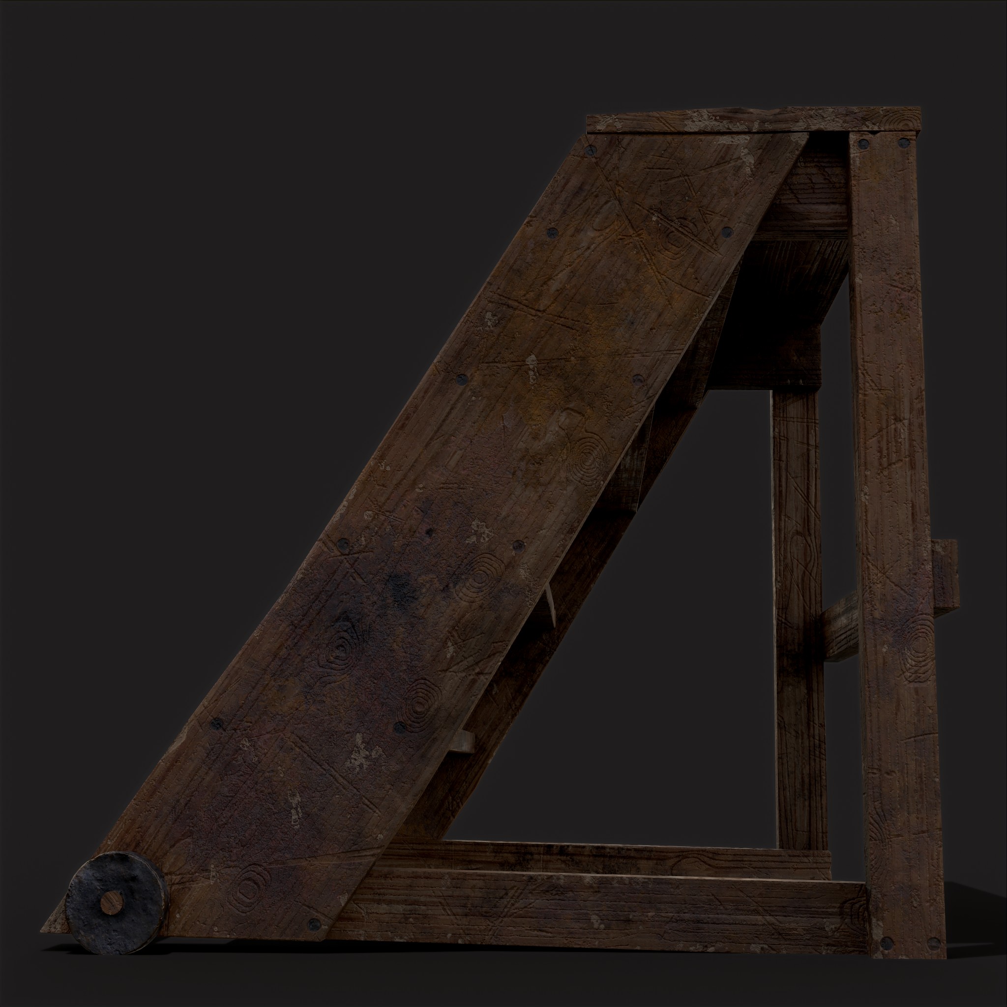 Medieval Five Step Ladder With Wheels - 3D Model by Get Dead Entertainment