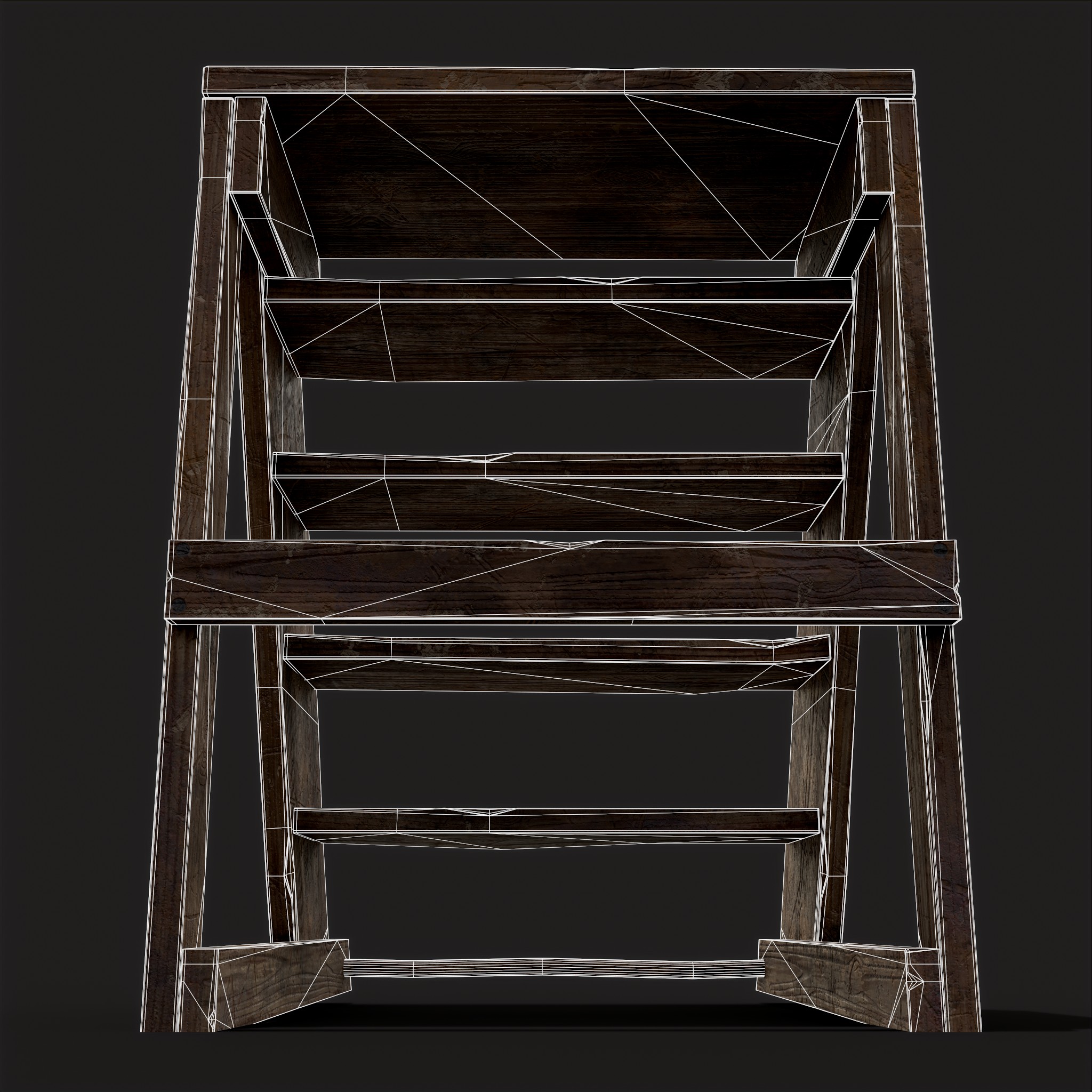 Medieval Five Step Ladder With Wheels - 3D Model by Get Dead Entertainment