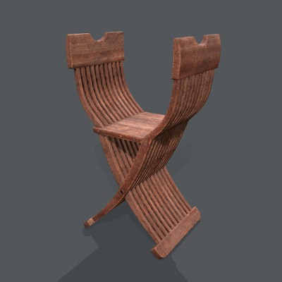 Medieval Folding Chair - 3D Model by Get Dead Entertainment