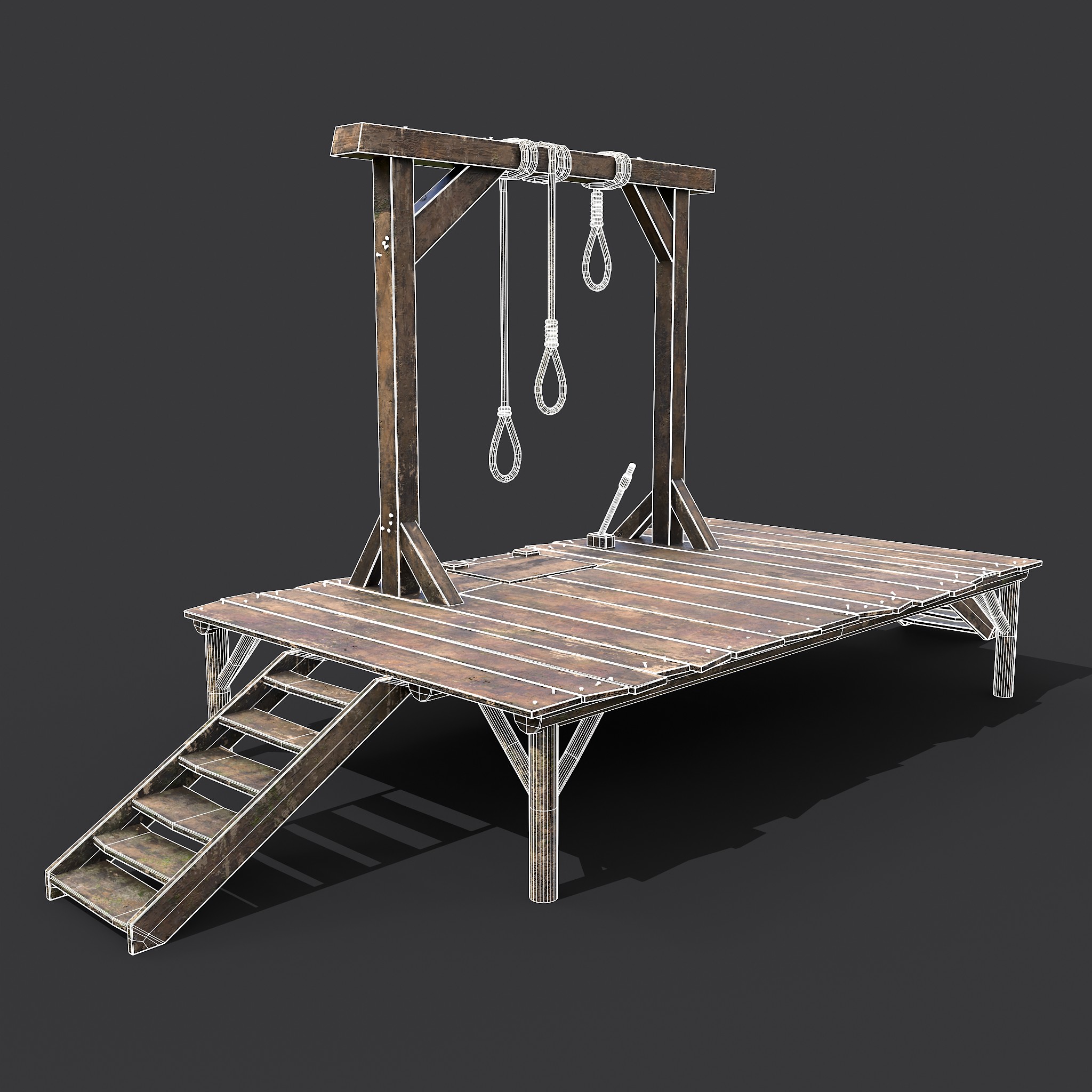 Medieval Gallows - 3D Model by Get Dead Entertainment