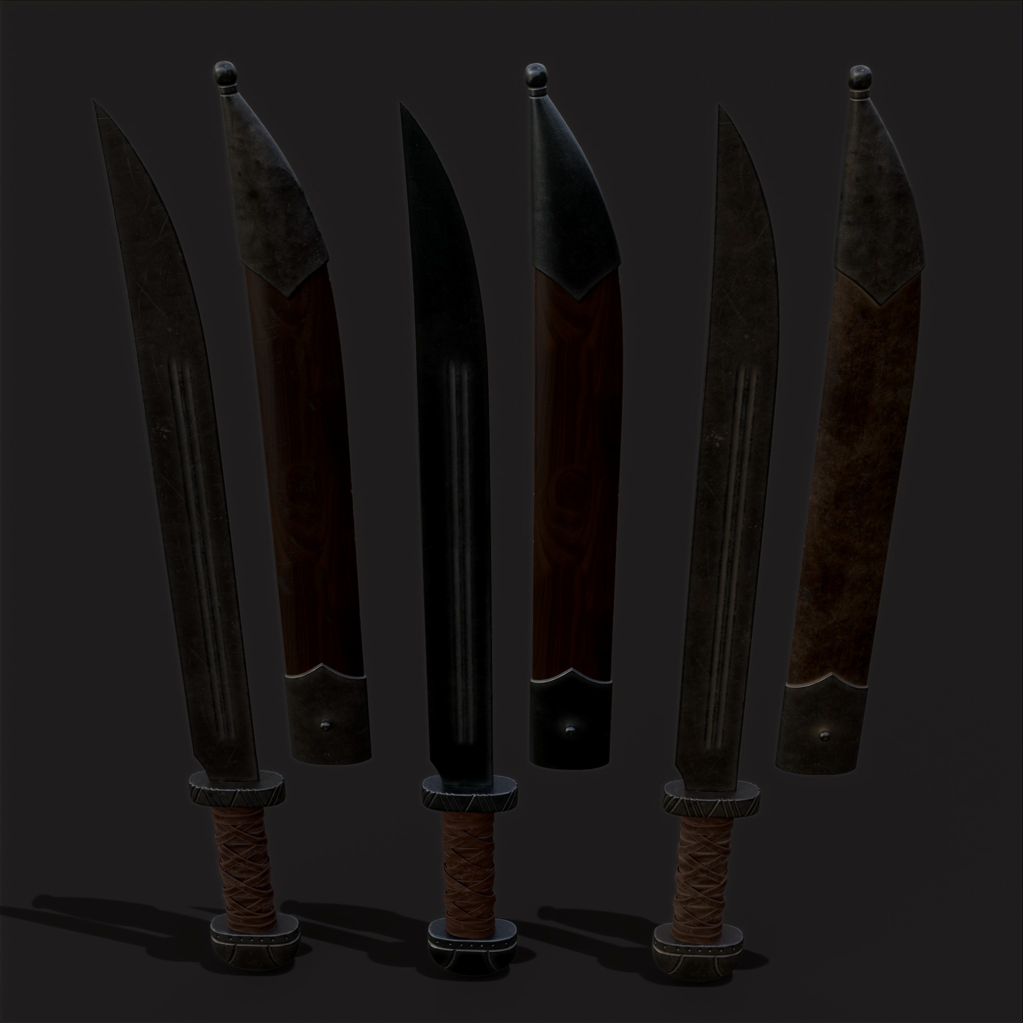 Medieval Germanic Seax Short Sword - 3D Model by Get Dead Entertainment