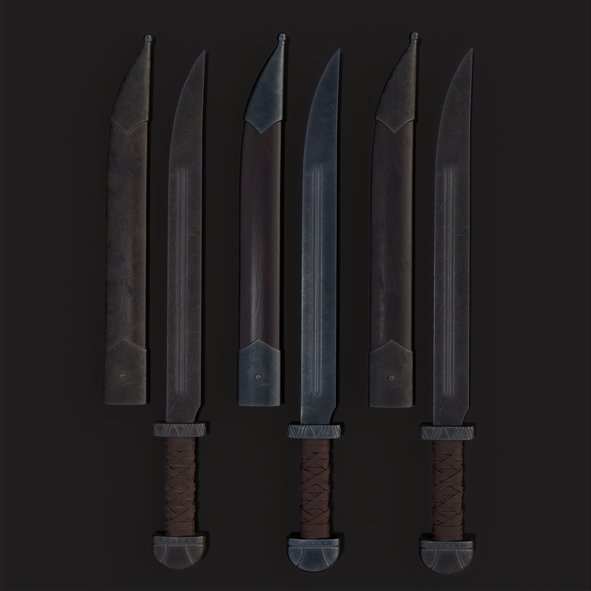 Medieval Germanic Seax Short Sword - 3D Model by Get Dead Entertainment