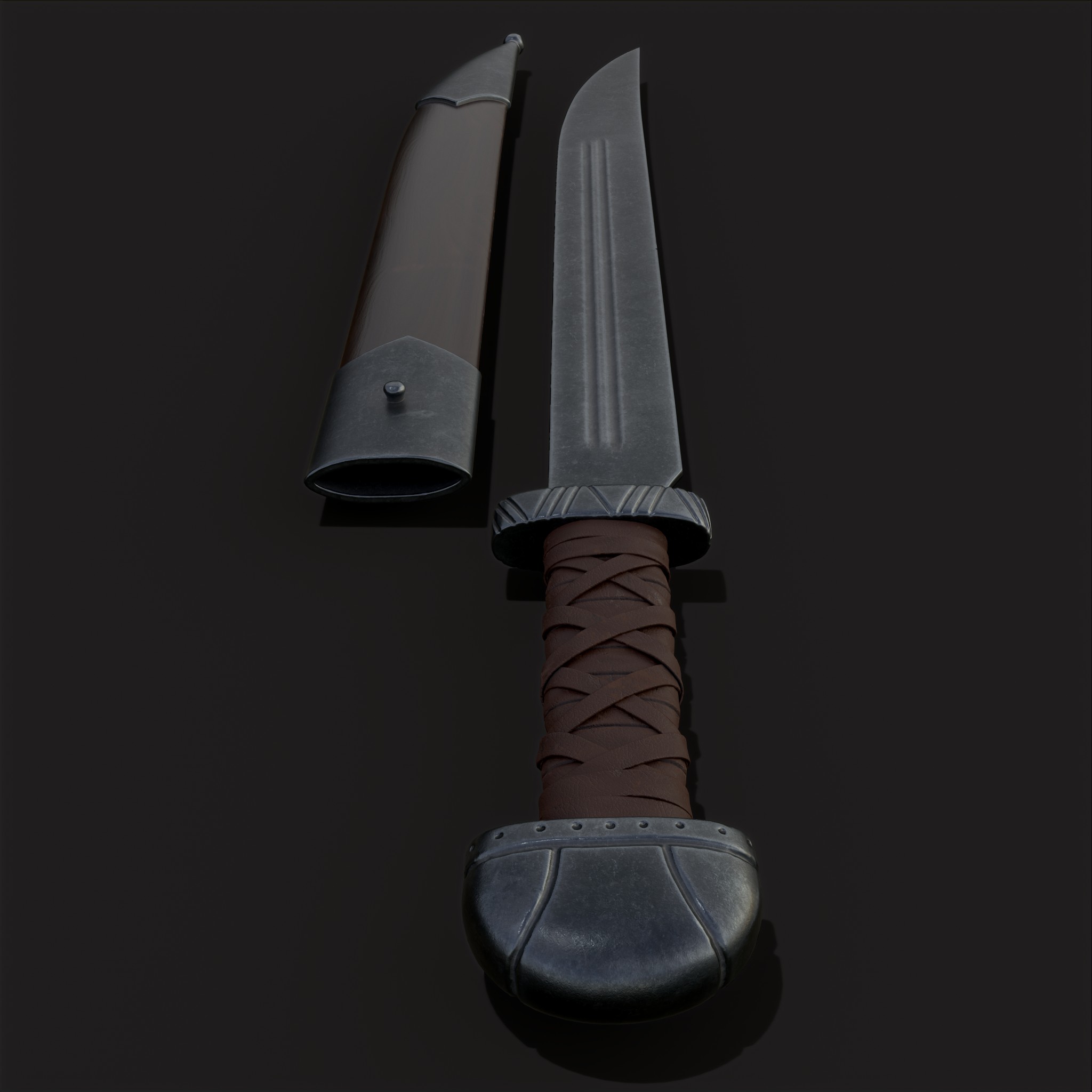 Medieval Germanic Seax Short Sword - 3D Model by Get Dead Entertainment
