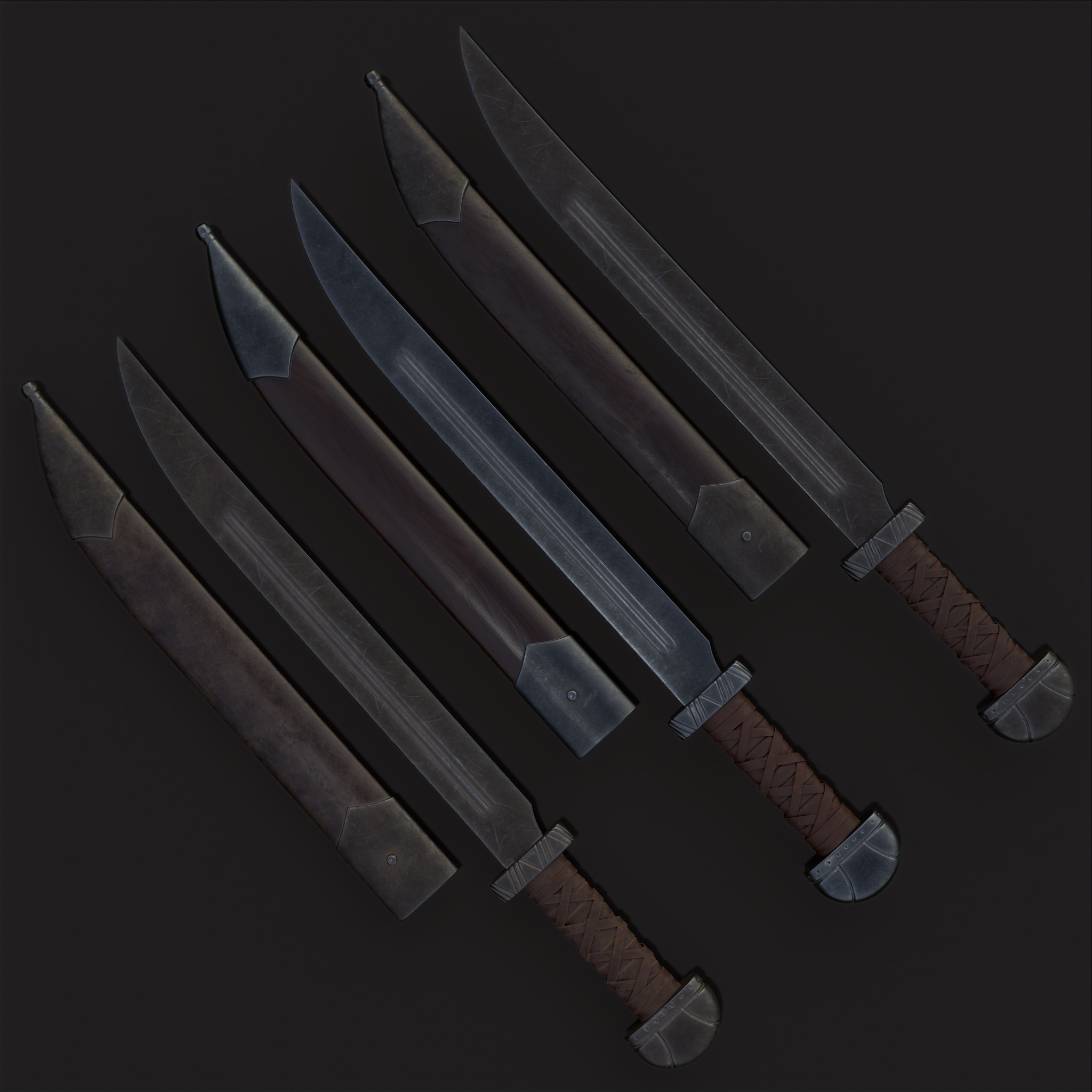 Medieval Germanic Seax Short Sword - 3D Model by Get Dead Entertainment
