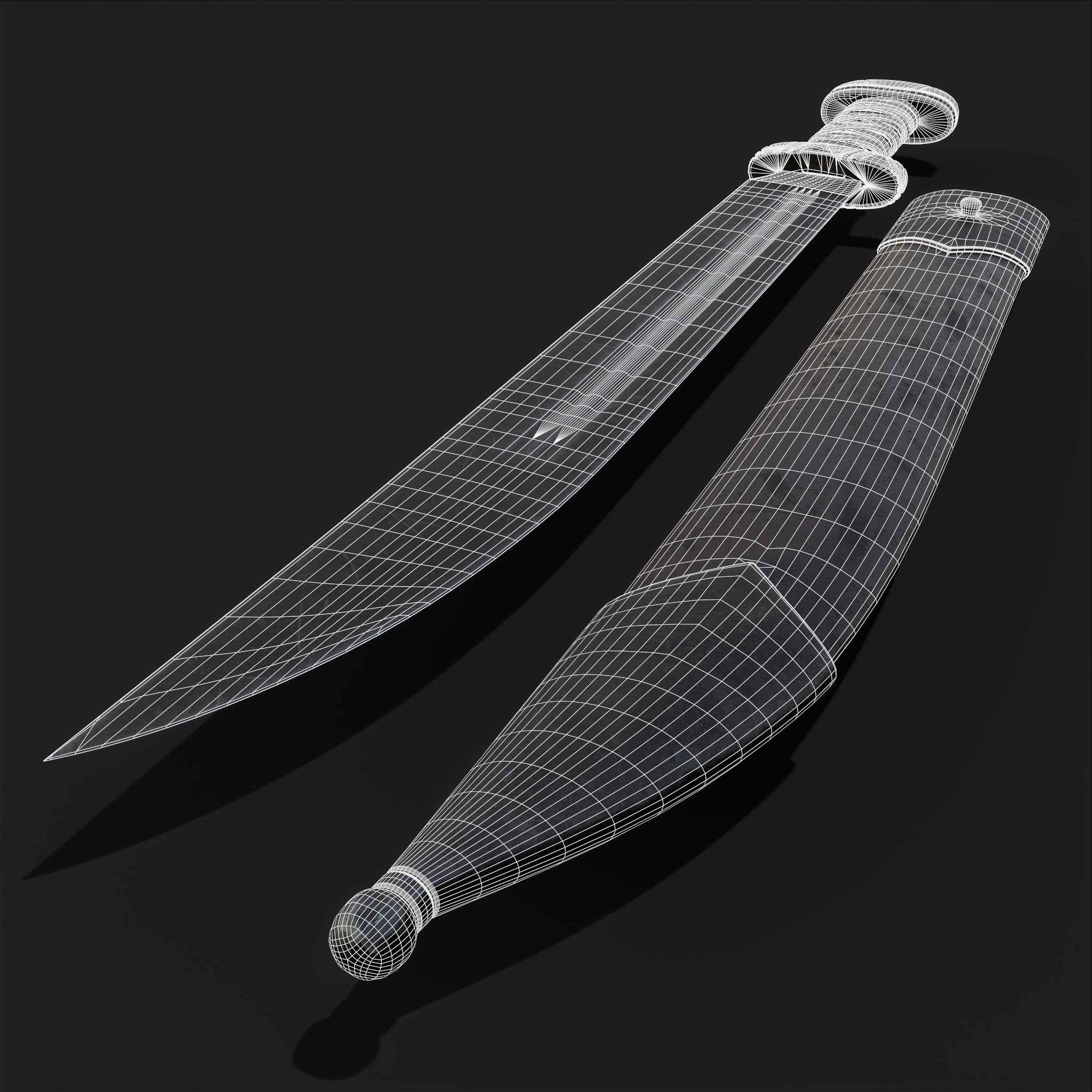 Medieval Germanic Seax Short Sword - 3D Model by Get Dead Entertainment