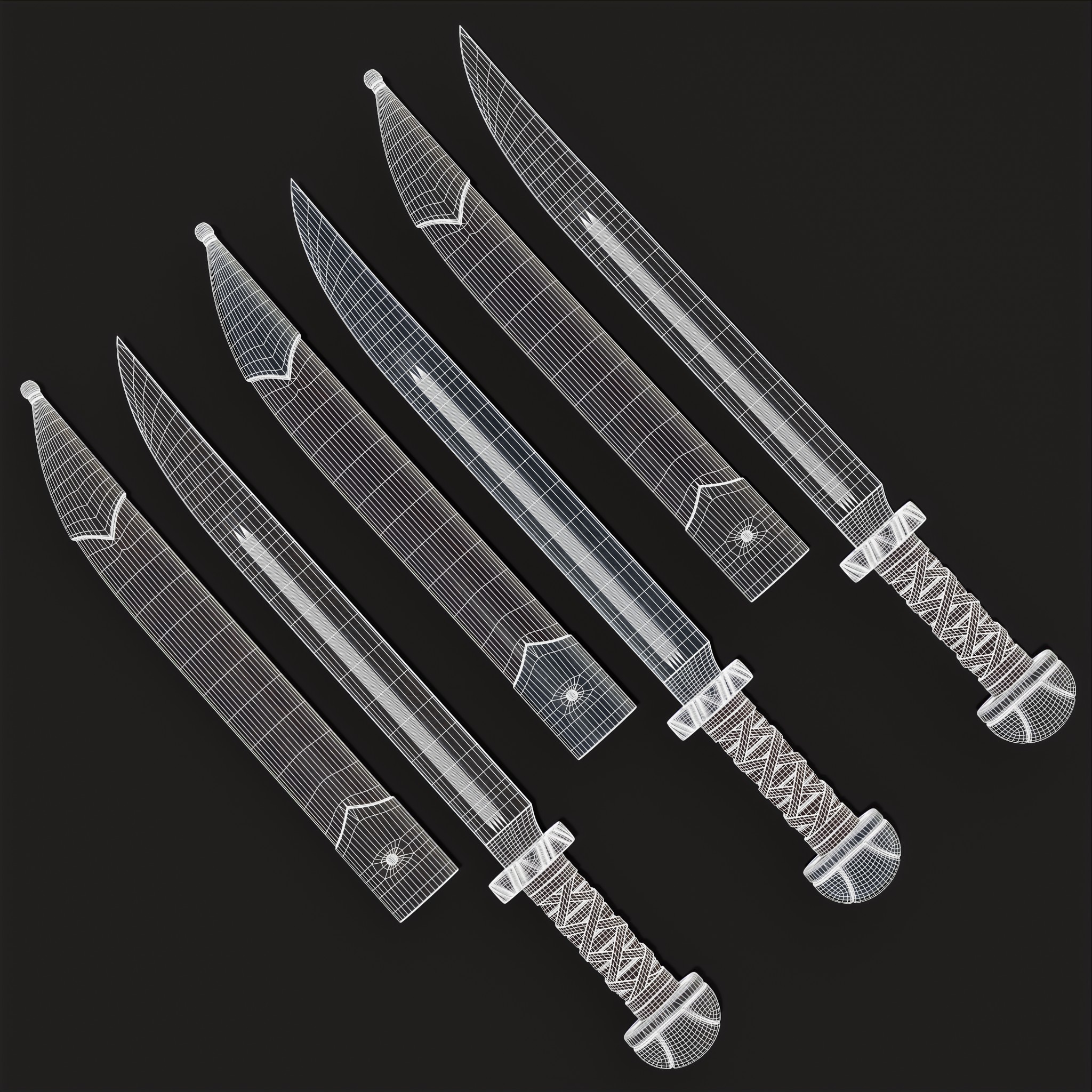 Medieval Germanic Seax Short Sword - 3D Model by Get Dead Entertainment