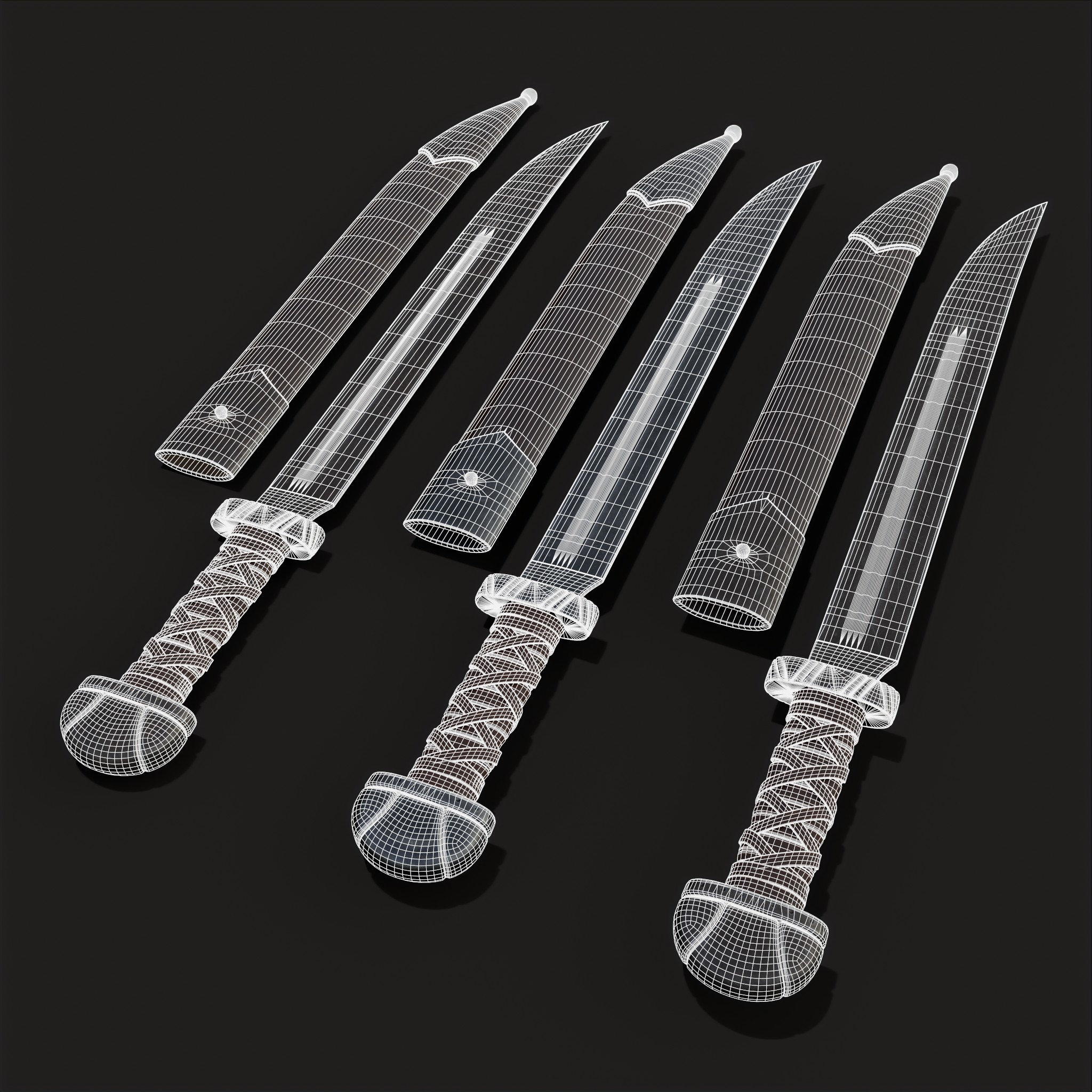 Medieval Germanic Seax Short Sword - 3D Model by Get Dead Entertainment