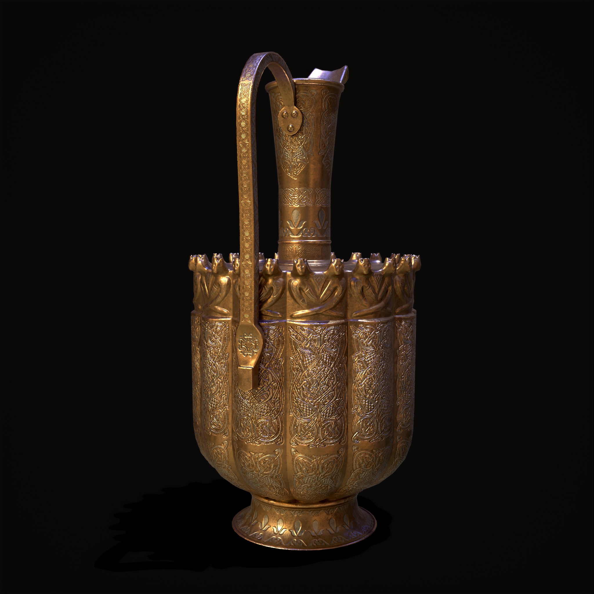 Medieval Gold and Silver Wine Decanter - 3D Model by Get Dead Entertainment