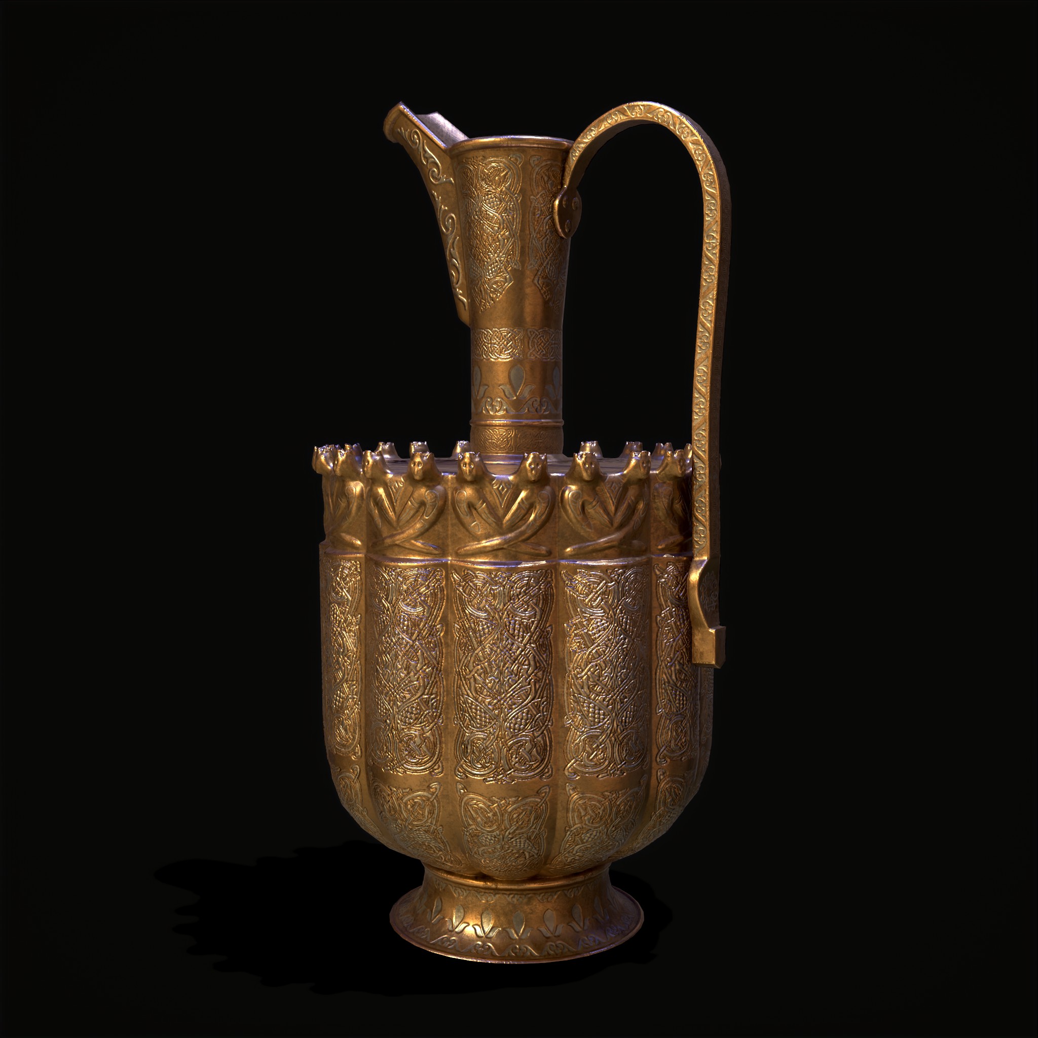 Medieval Gold and Silver Wine Decanter - 3D Model by Get Dead Entertainment