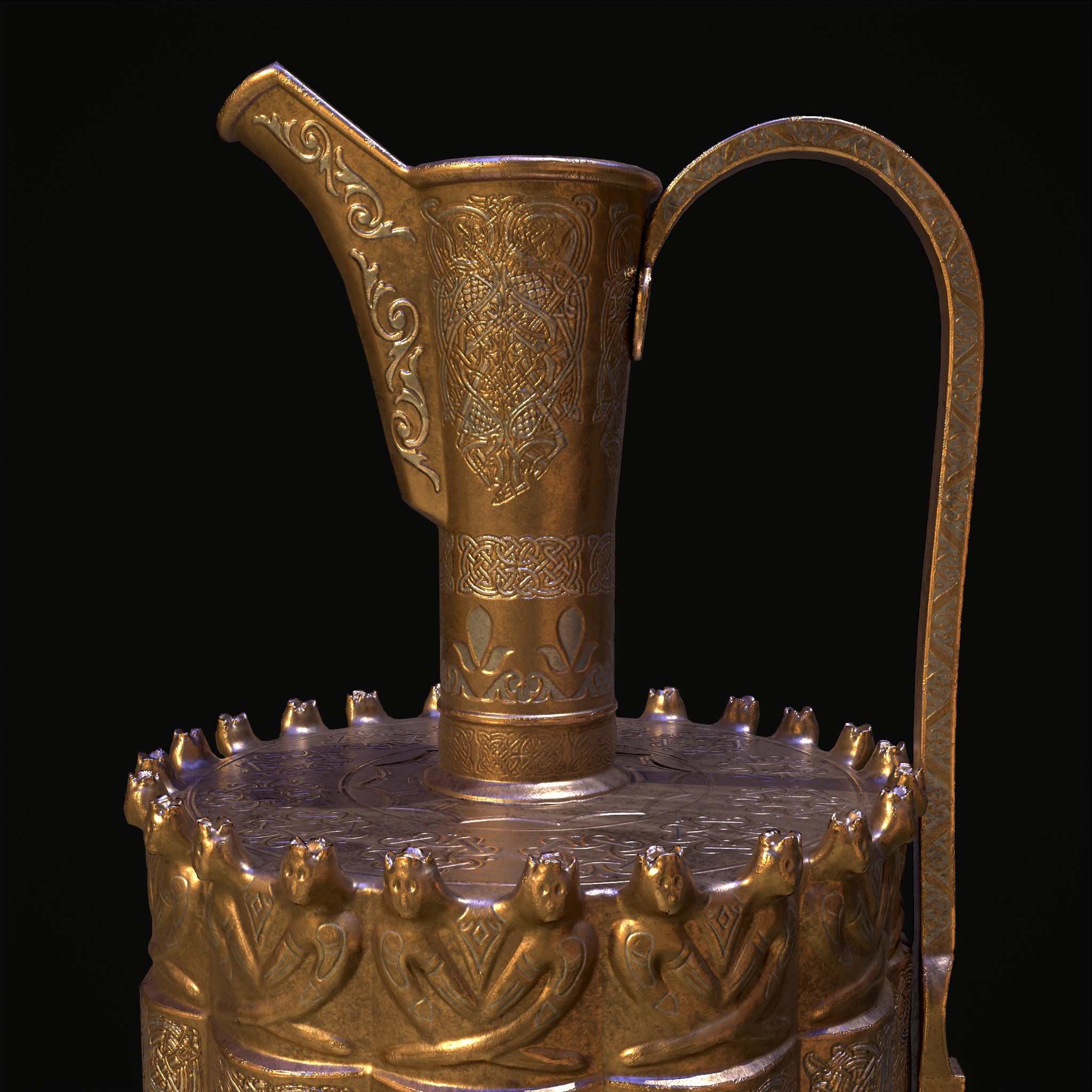 Medieval Gold and Silver Wine Decanter - 3D Model by Get Dead Entertainment