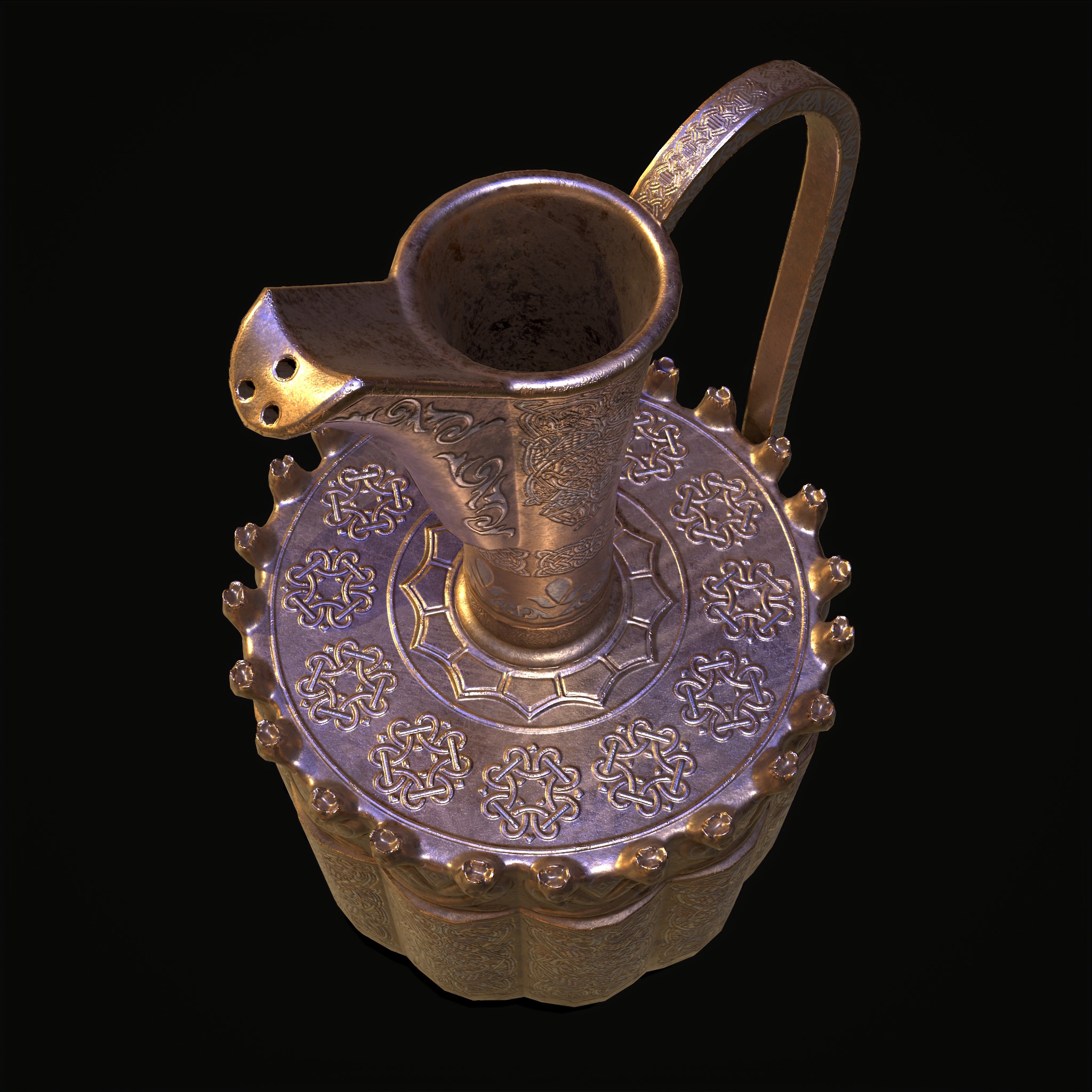 Medieval Gold and Silver Wine Decanter - 3D Model by Get Dead Entertainment
