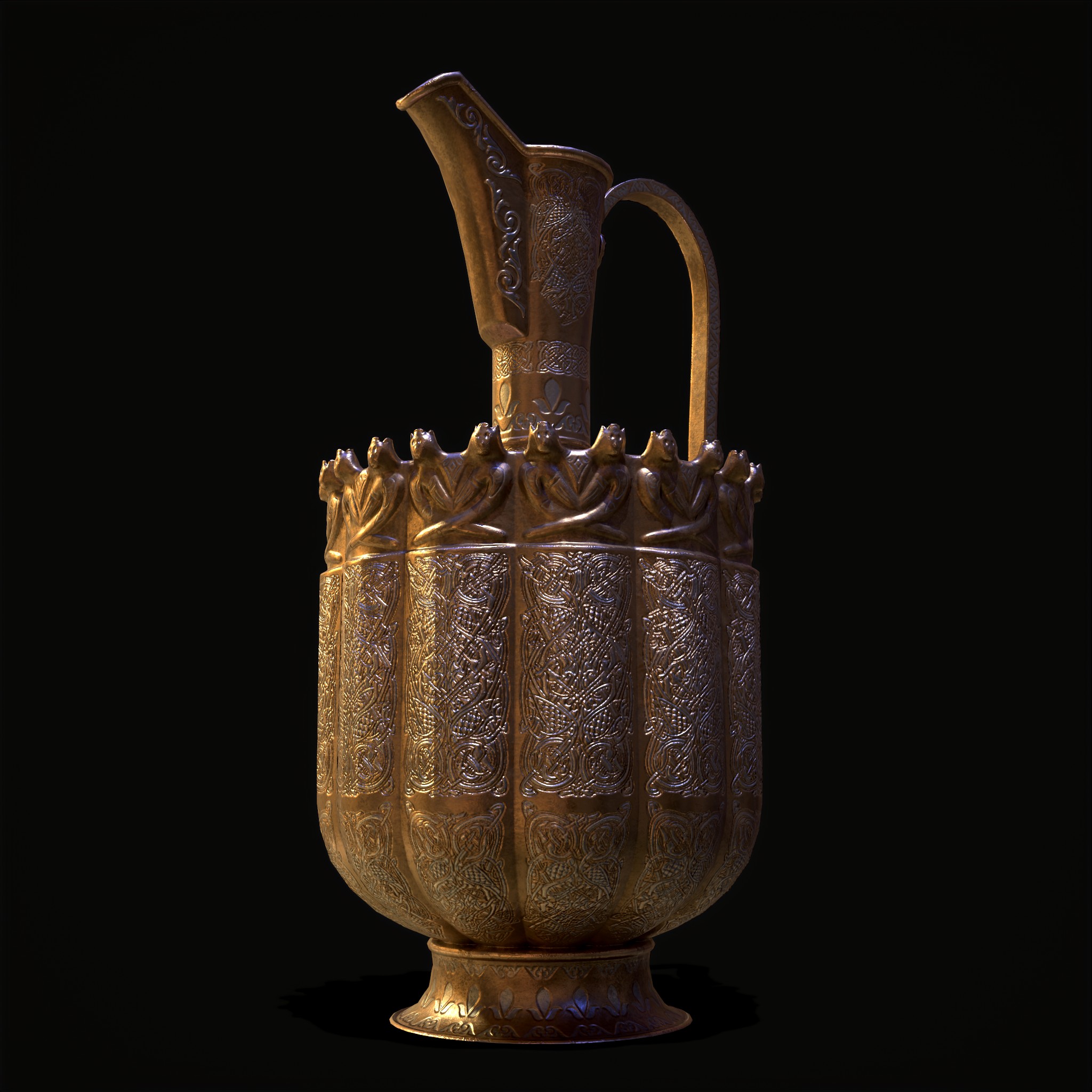 Medieval Gold and Silver Wine Decanter - 3D Model by Get Dead Entertainment