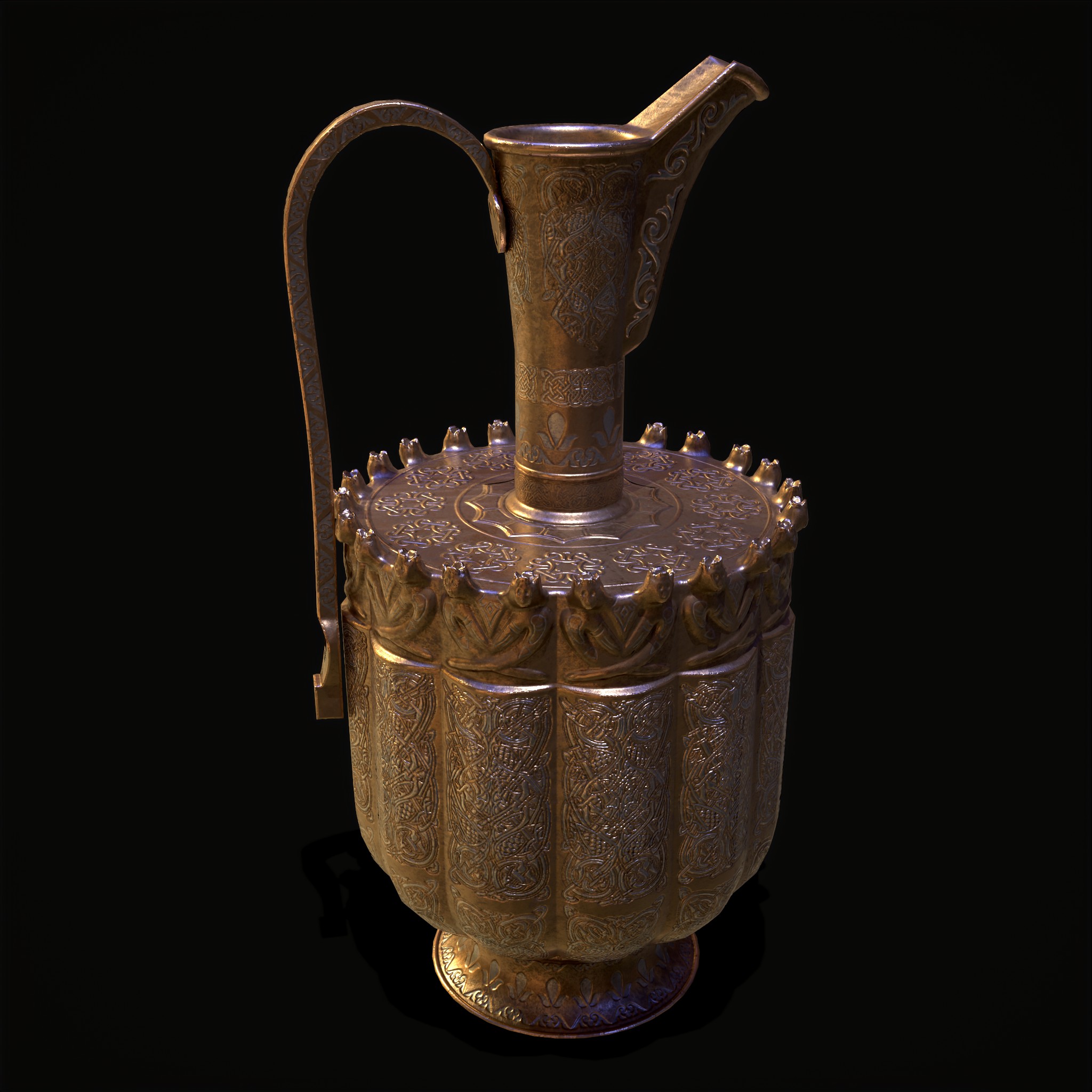 Medieval Gold and Silver Wine Decanter - 3D Model by Get Dead Entertainment