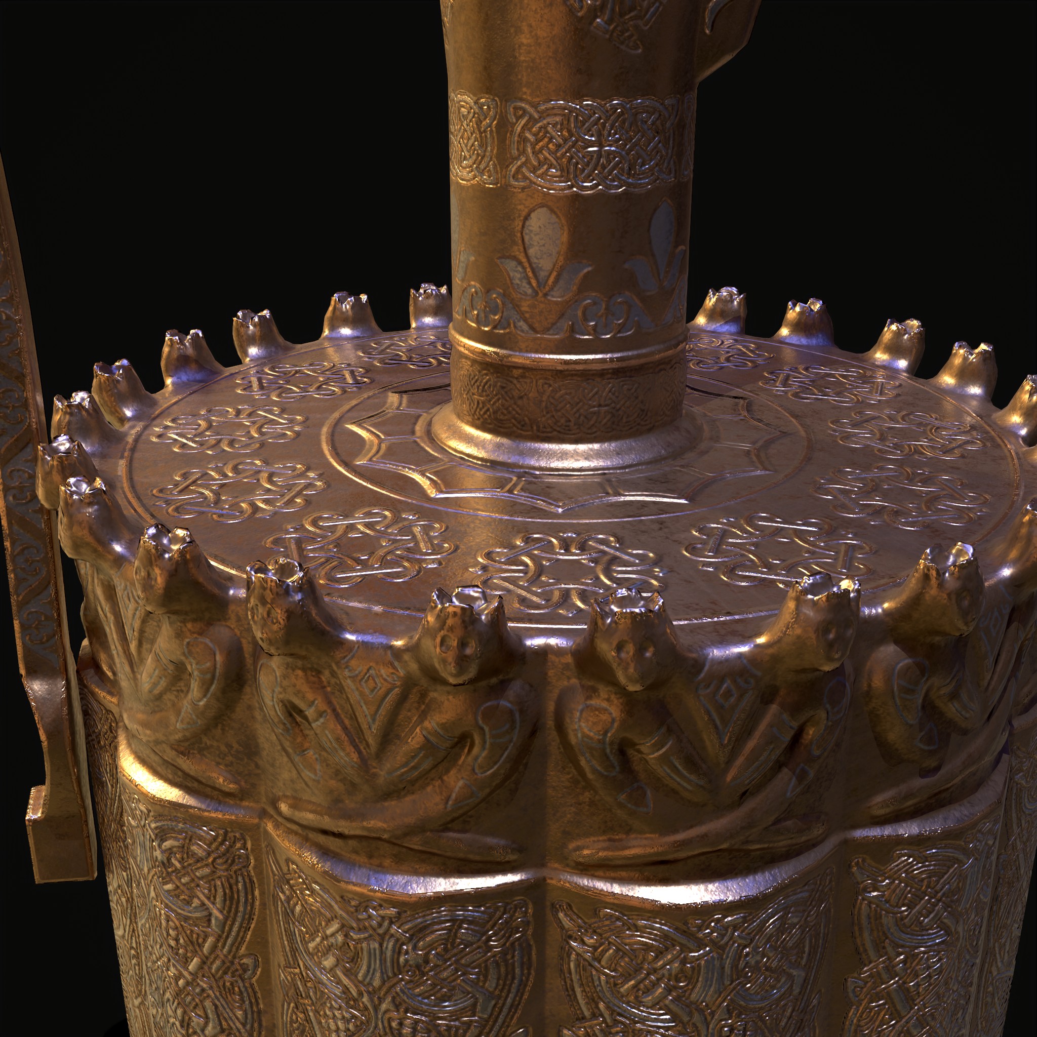 Medieval Gold and Silver Wine Decanter - 3D Model by Get Dead Entertainment