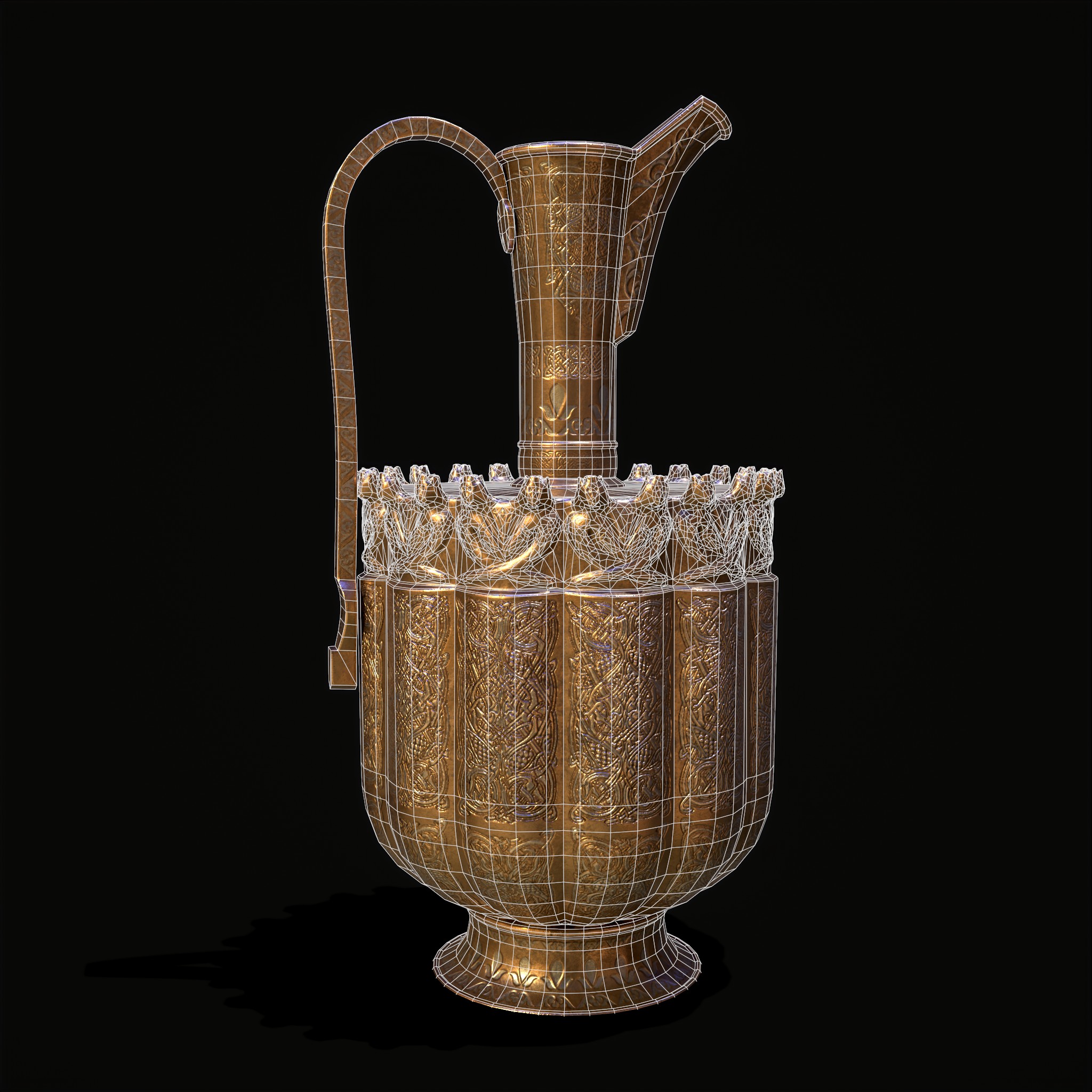 Medieval Gold and Silver Wine Decanter - 3D Model by Get Dead Entertainment