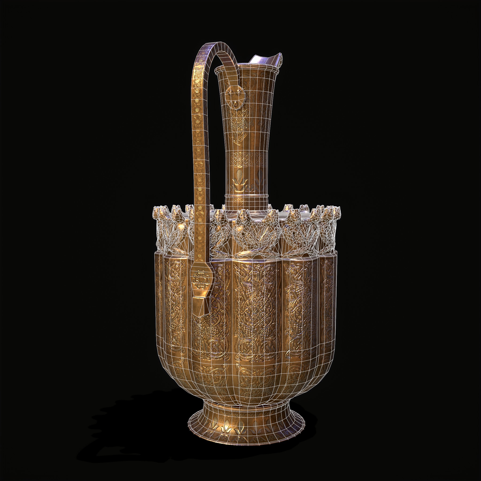Medieval Gold and Silver Wine Decanter - 3D Model by Get Dead Entertainment