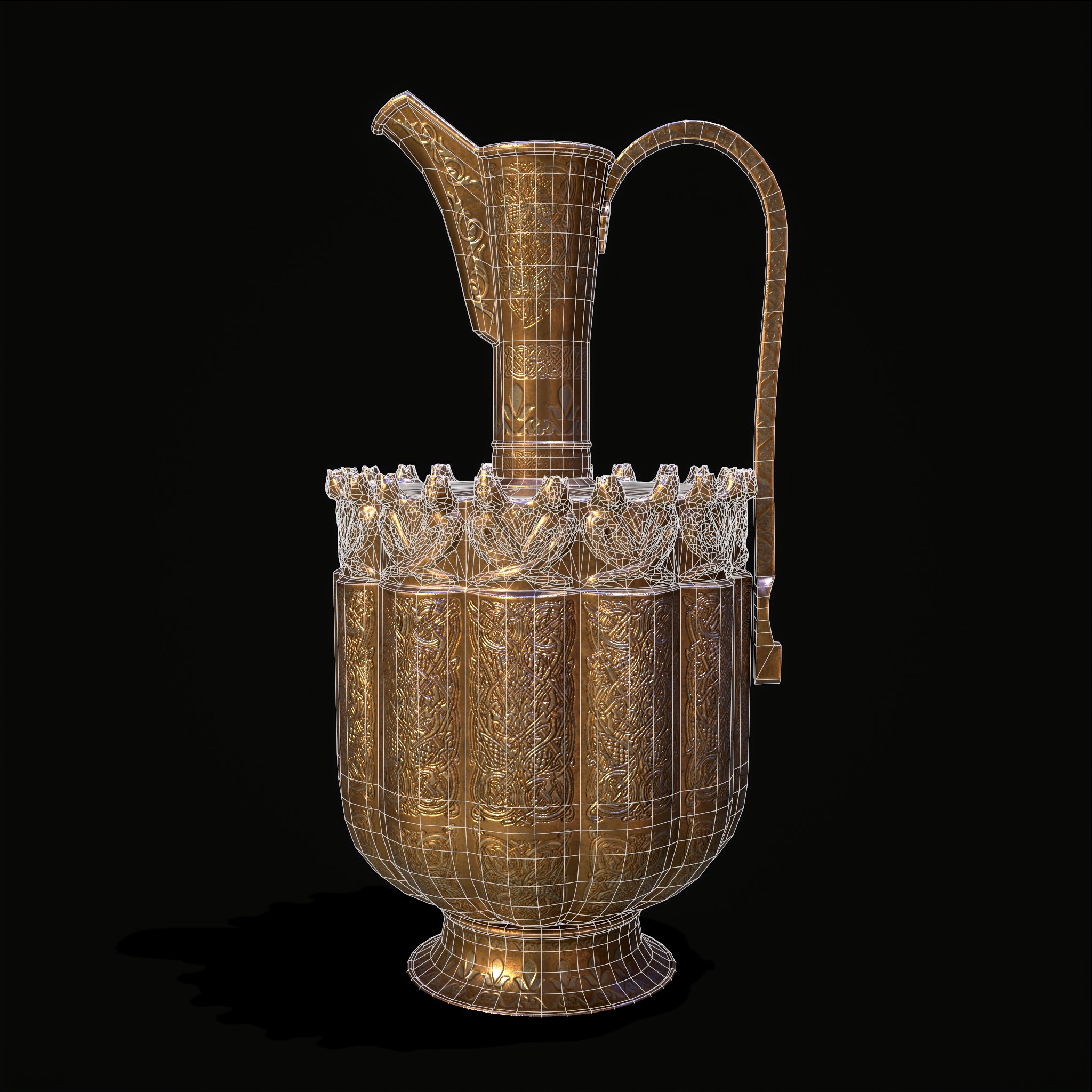Medieval Gold and Silver Wine Decanter - 3D Model by Get Dead Entertainment