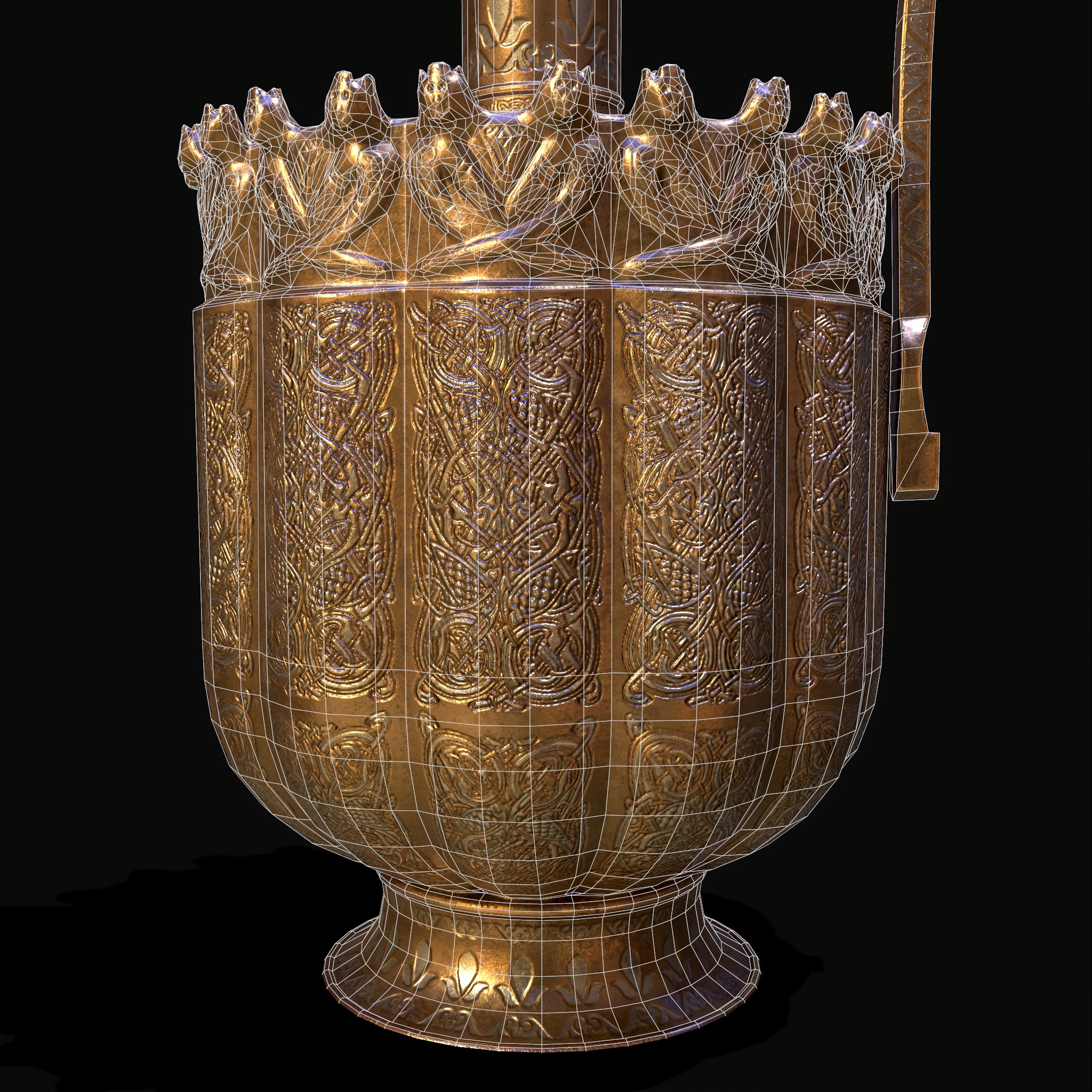 Medieval Gold and Silver Wine Decanter - 3D Model by Get Dead Entertainment