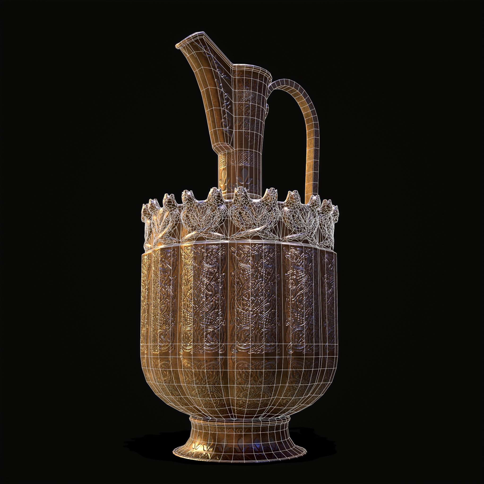 Medieval Gold and Silver Wine Decanter - 3D Model by Get Dead Entertainment