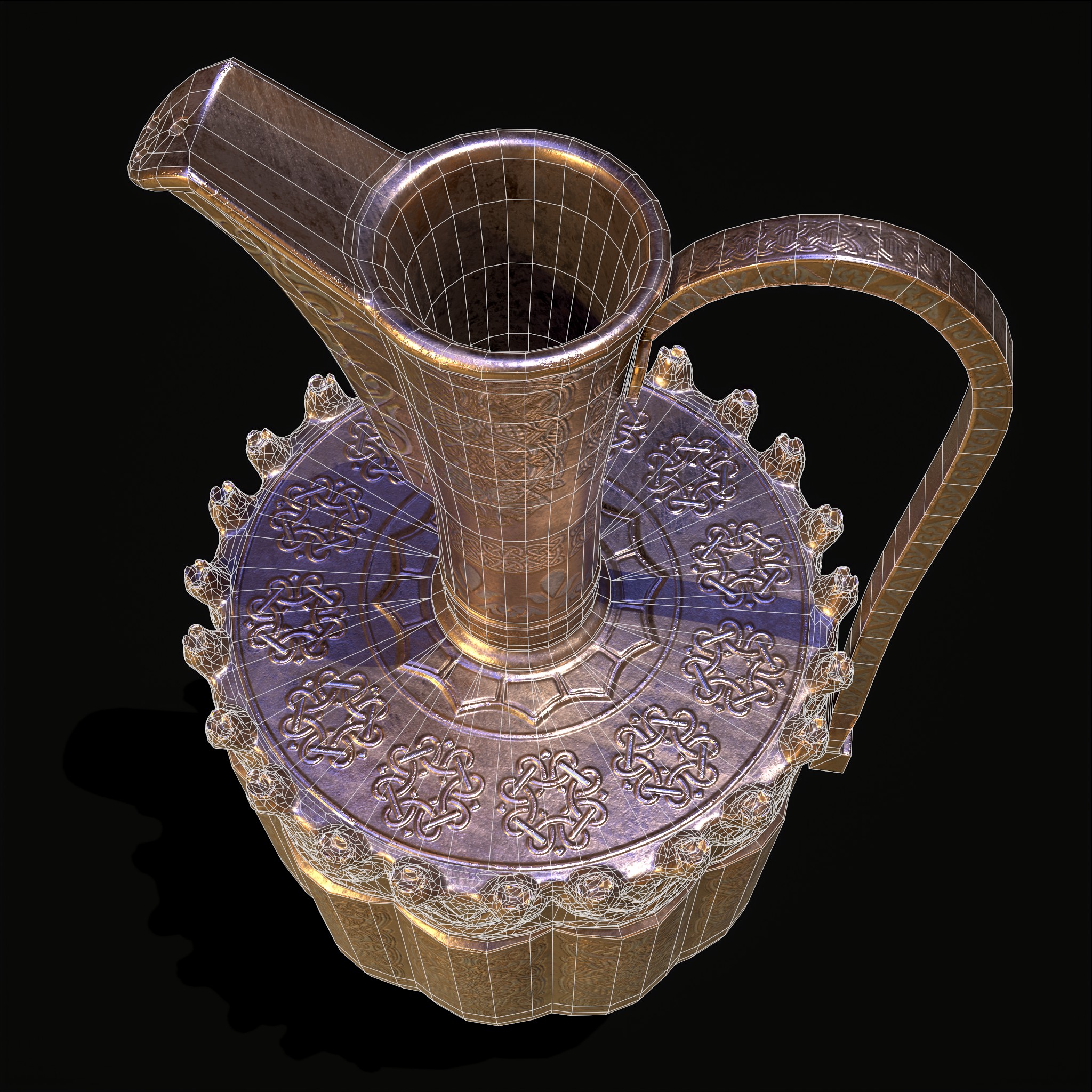 Medieval Gold and Silver Wine Decanter - 3D Model by Get Dead Entertainment