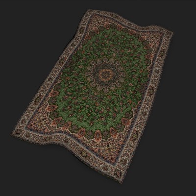 Medieval Green Designed Tapestry - 3D Model by Get Dead Entertainment
