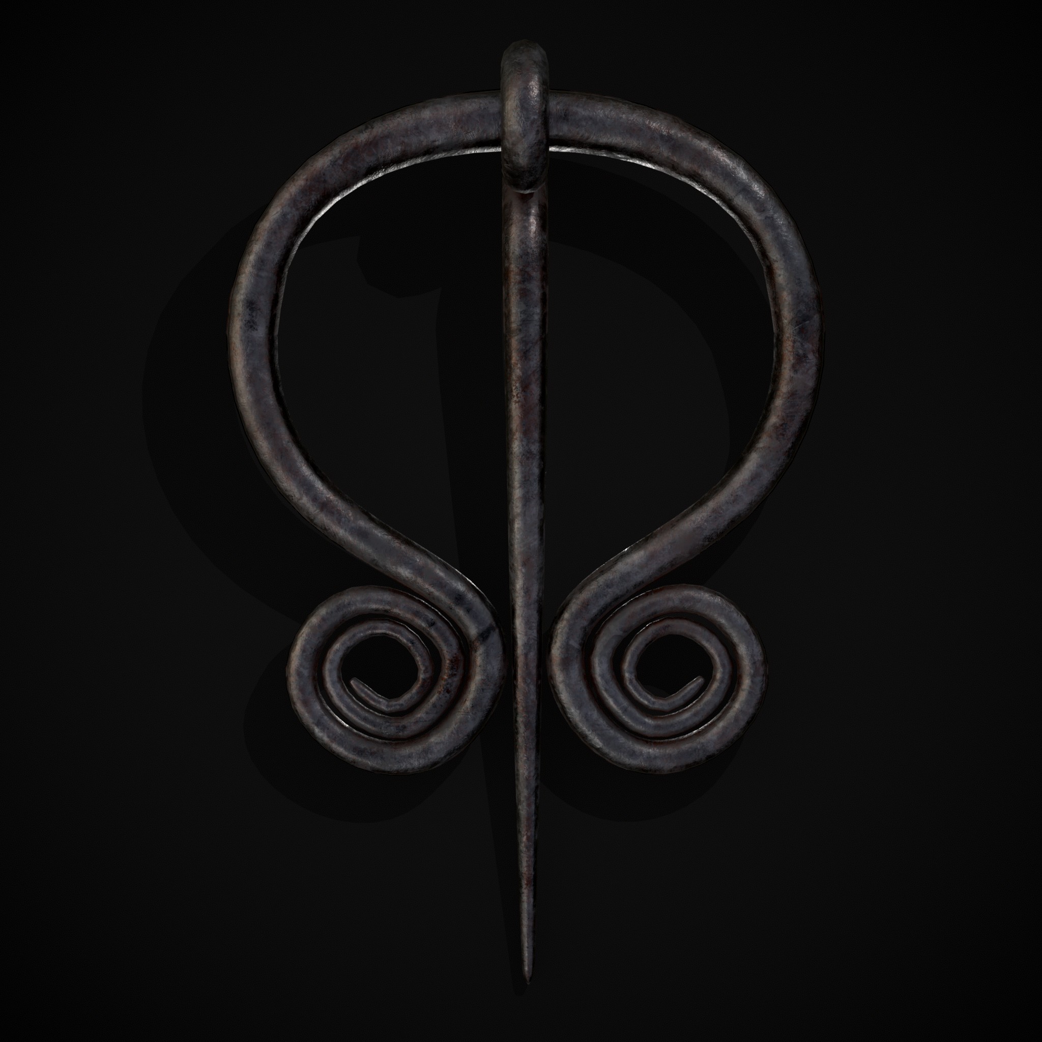 Medieval Hand Forged Iron Brooch - 3D Model by Get Dead Entertainment