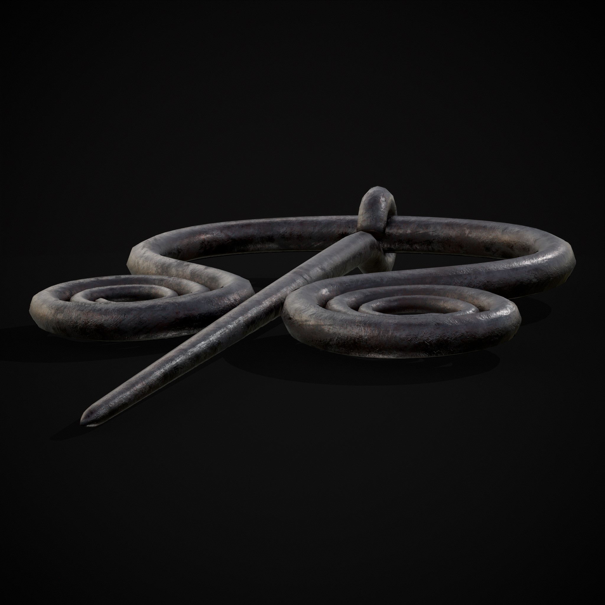 Medieval Hand Forged Iron Brooch - 3D Model by Get Dead Entertainment