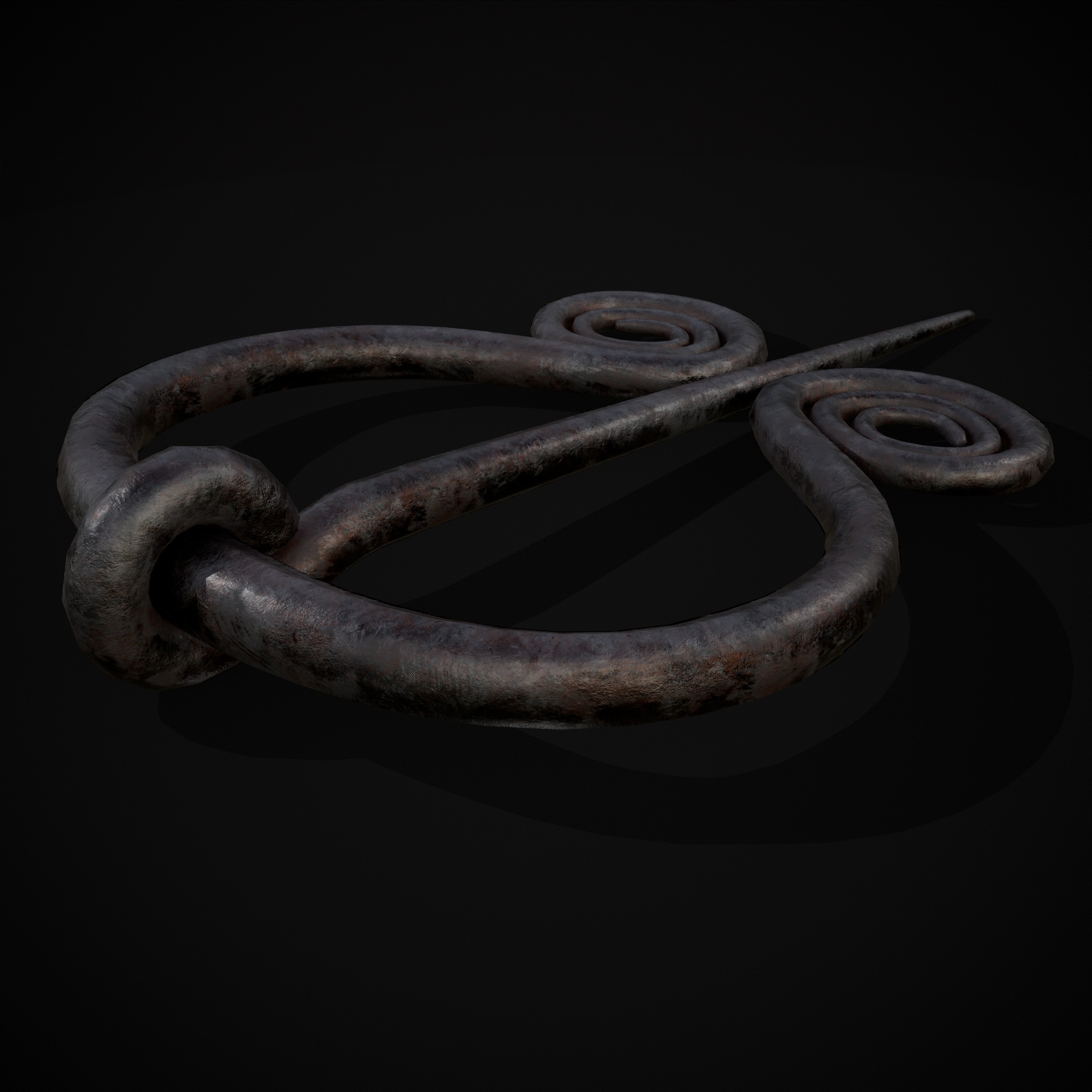 Medieval Hand Forged Iron Brooch - 3D Model by Get Dead Entertainment