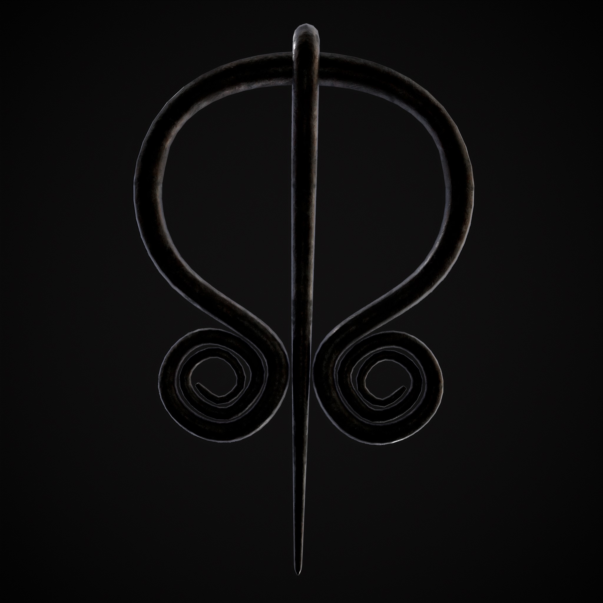 Medieval Hand Forged Iron Brooch - 3D Model by Get Dead Entertainment