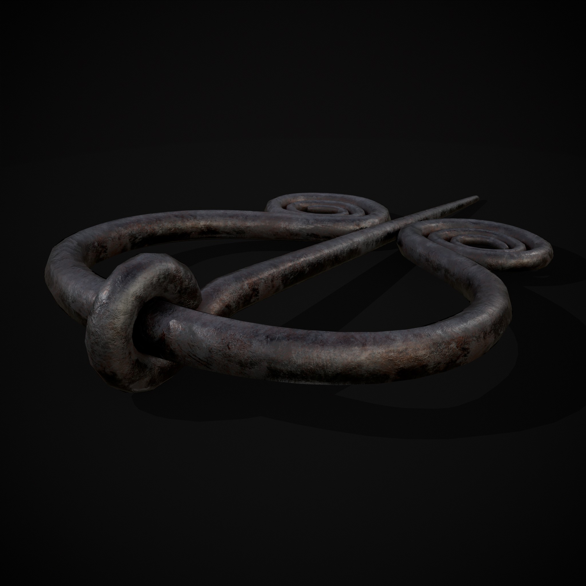 Medieval Hand Forged Iron Brooch - 3D Model by Get Dead Entertainment