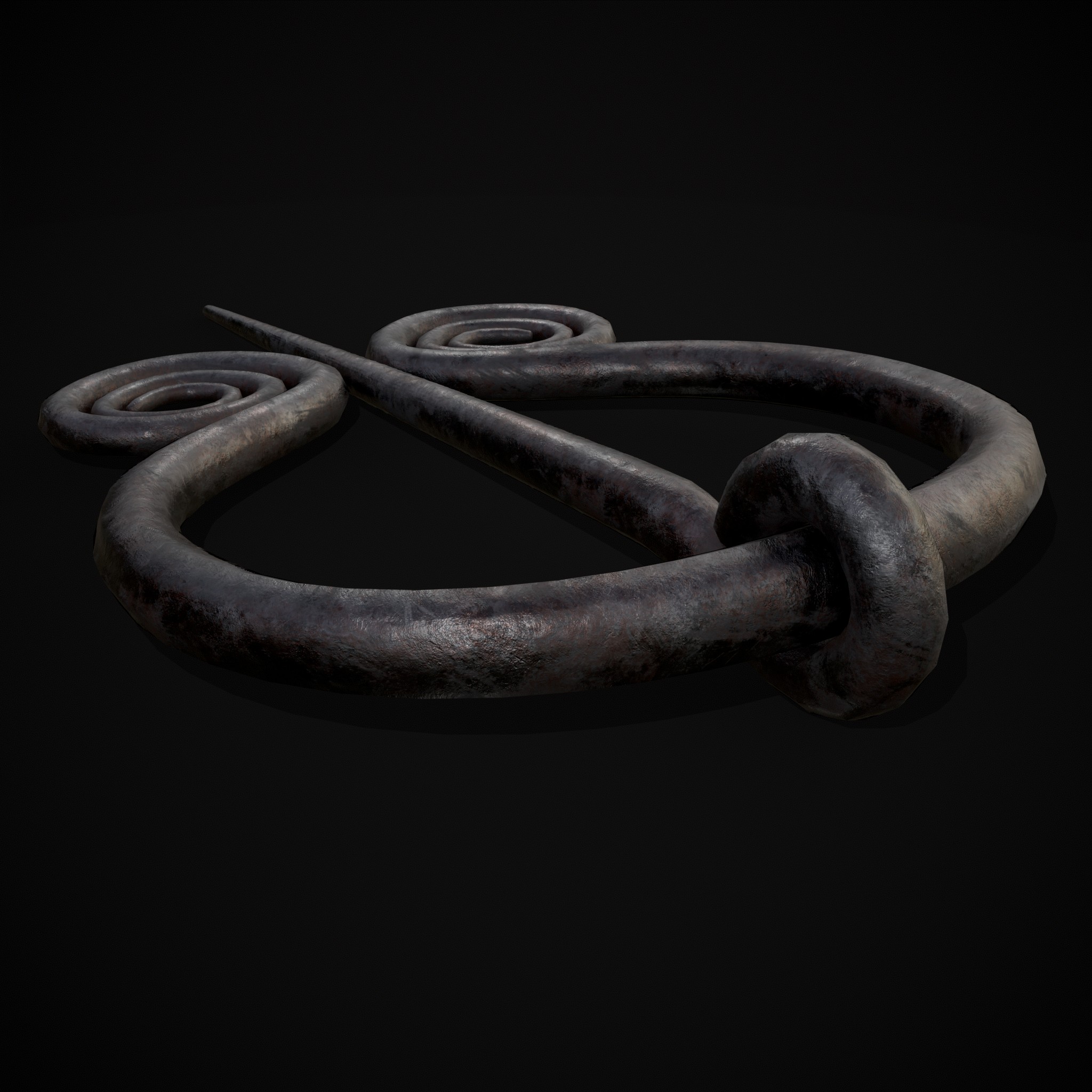 Medieval Hand Forged Iron Brooch - 3D Model by Get Dead Entertainment