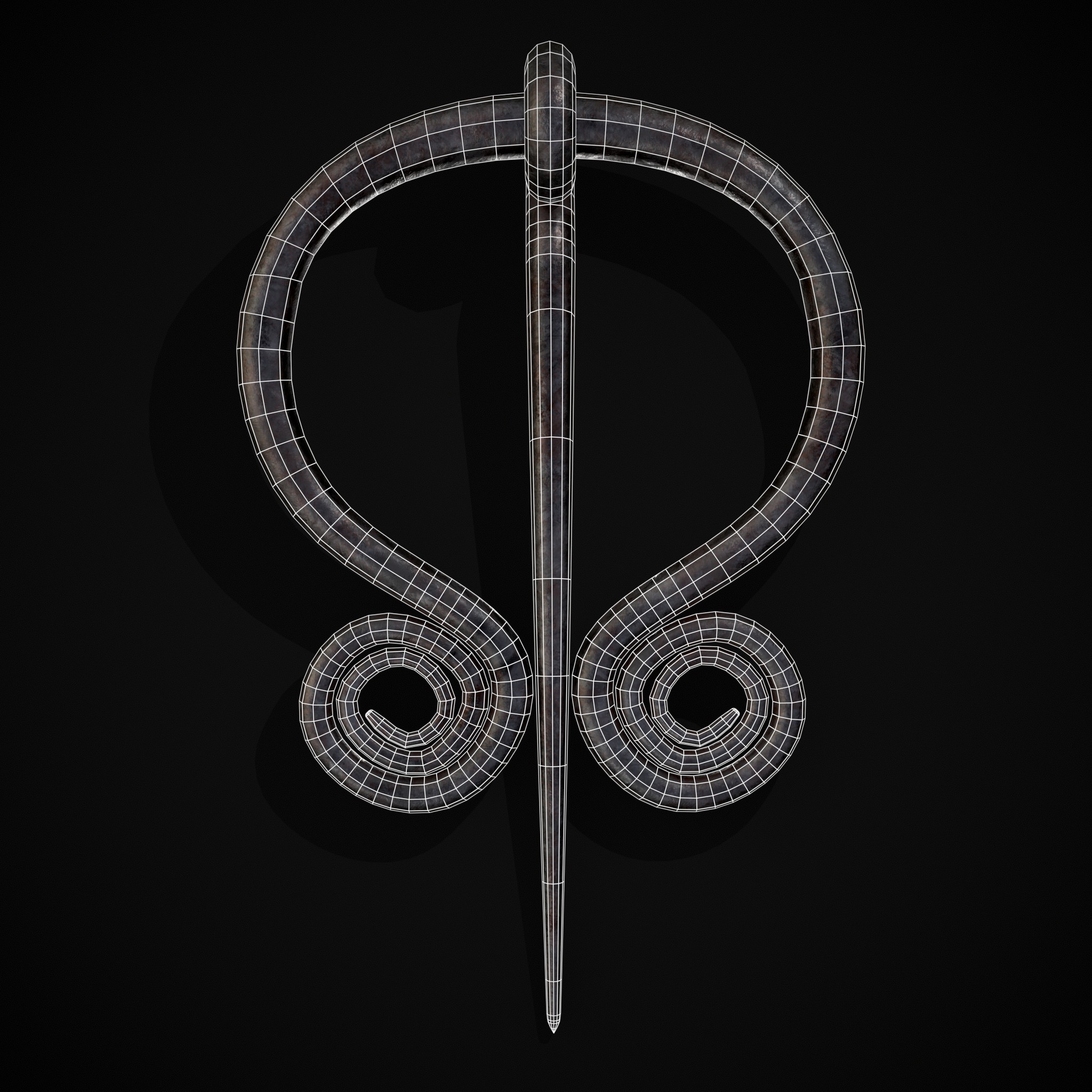 Medieval Hand Forged Iron Brooch - 3D Model by Get Dead Entertainment