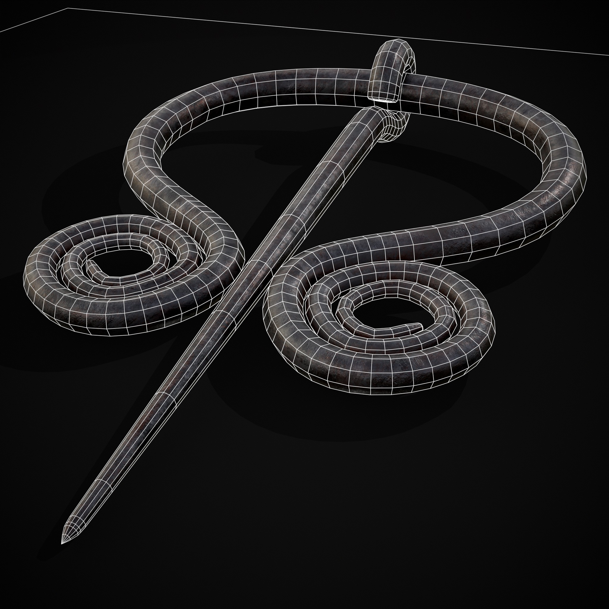 Medieval Hand Forged Iron Brooch - 3D Model by Get Dead Entertainment