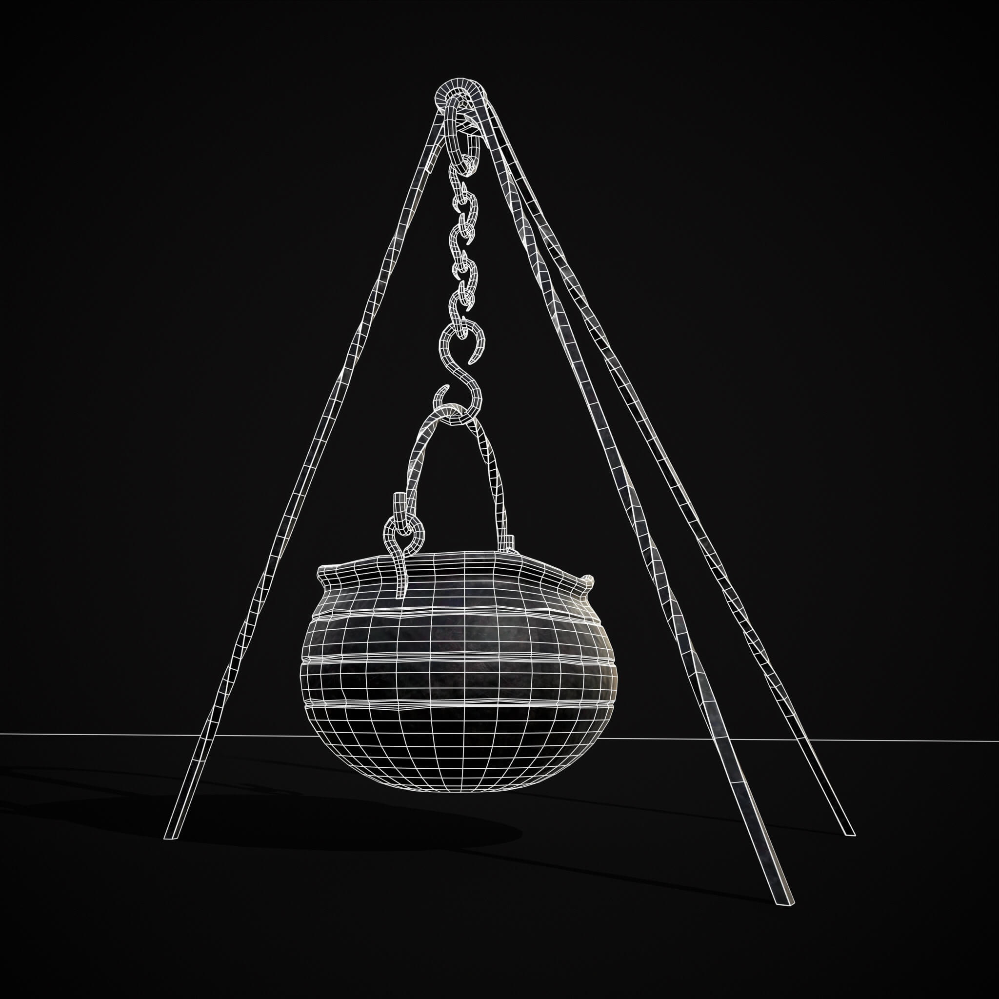 Medieval Hanging Cauldron - 3D Model by Get Dead Entertainment