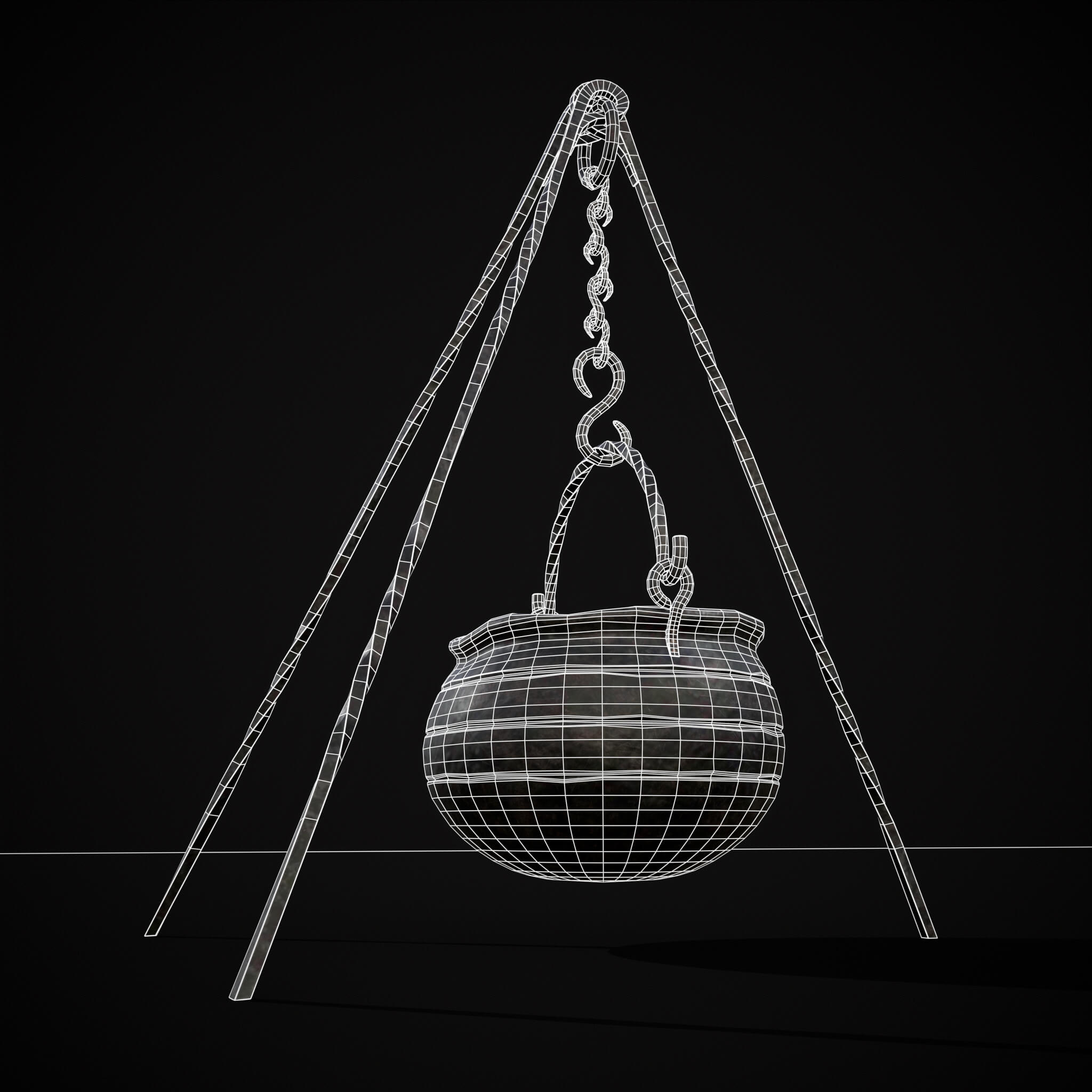 Medieval Hanging Cauldron - 3D Model by Get Dead Entertainment