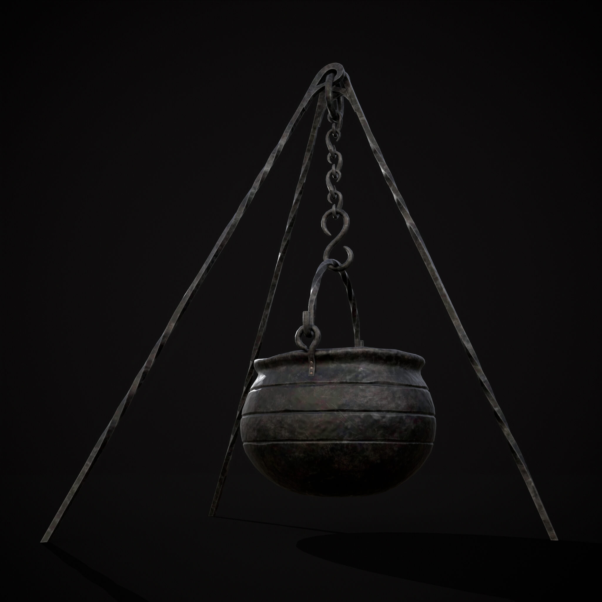 Medieval Hanging Cauldron - 3D Model by Get Dead Entertainment