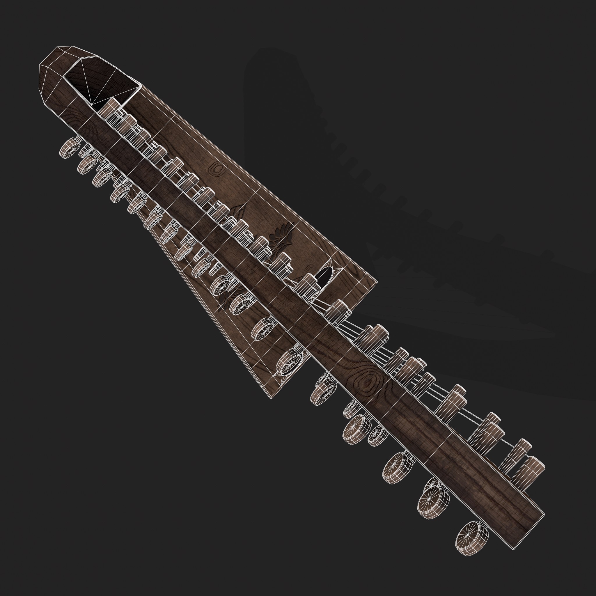 Medieval Harp - 3D Model by Get Dead Entertainment