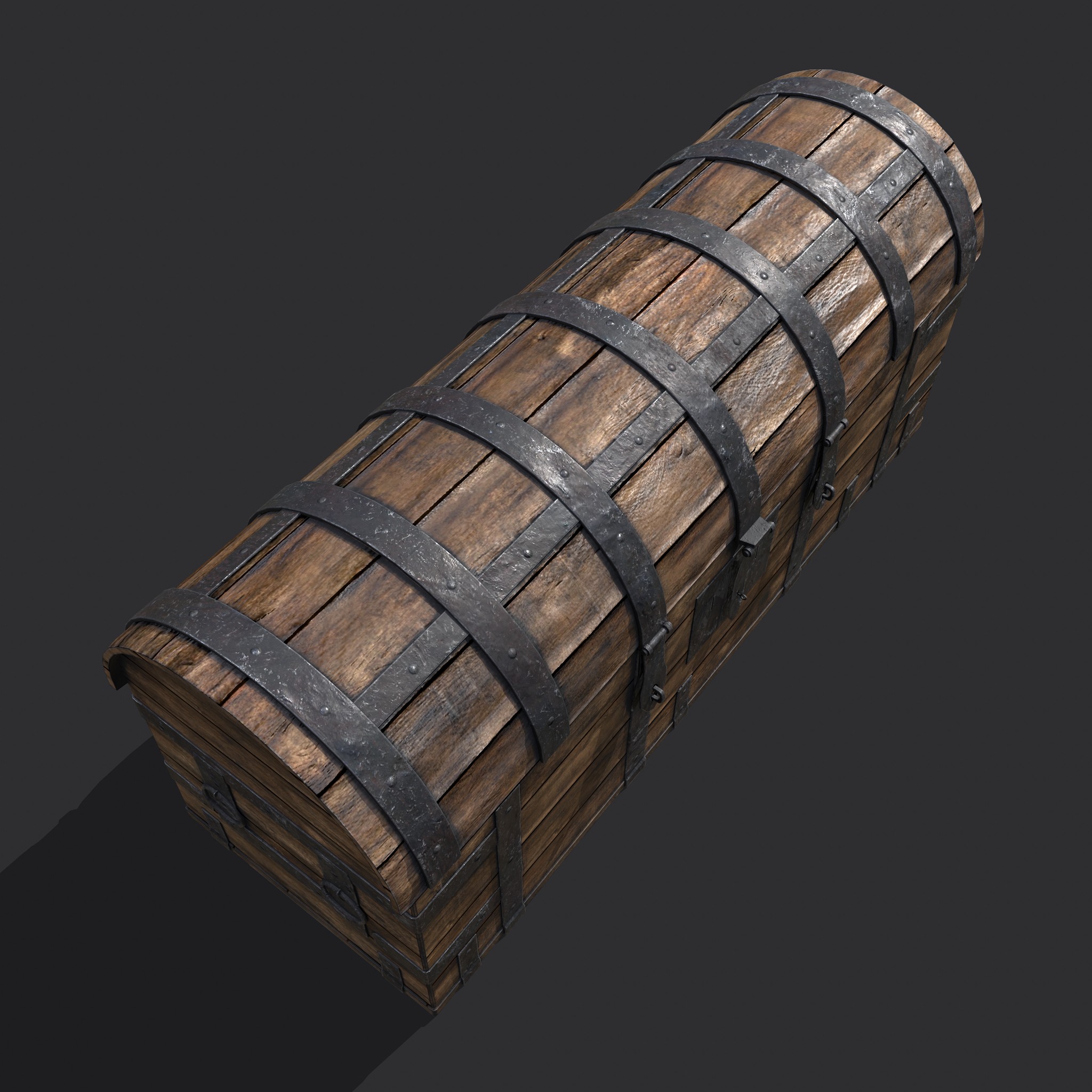 Medieval Iron Bound Chest - 3D Model by Get Dead Entertainment