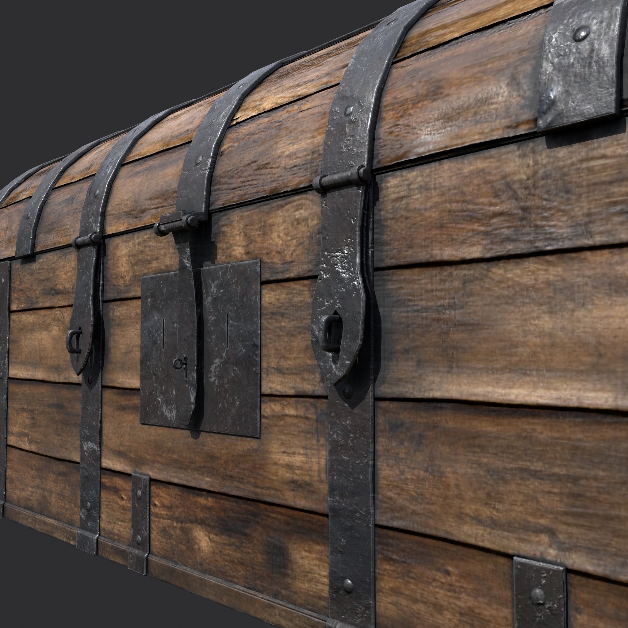Medieval Iron Bound Chest - 3D Model by Get Dead Entertainment