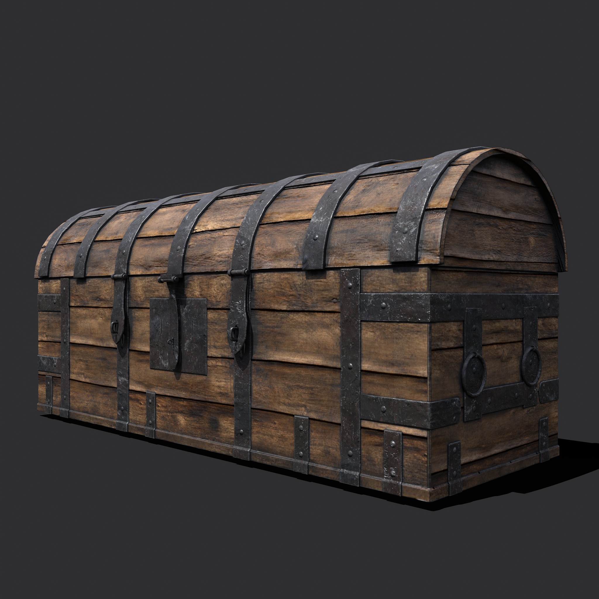 Medieval Iron Bound Chest - 3D Model by Get Dead Entertainment