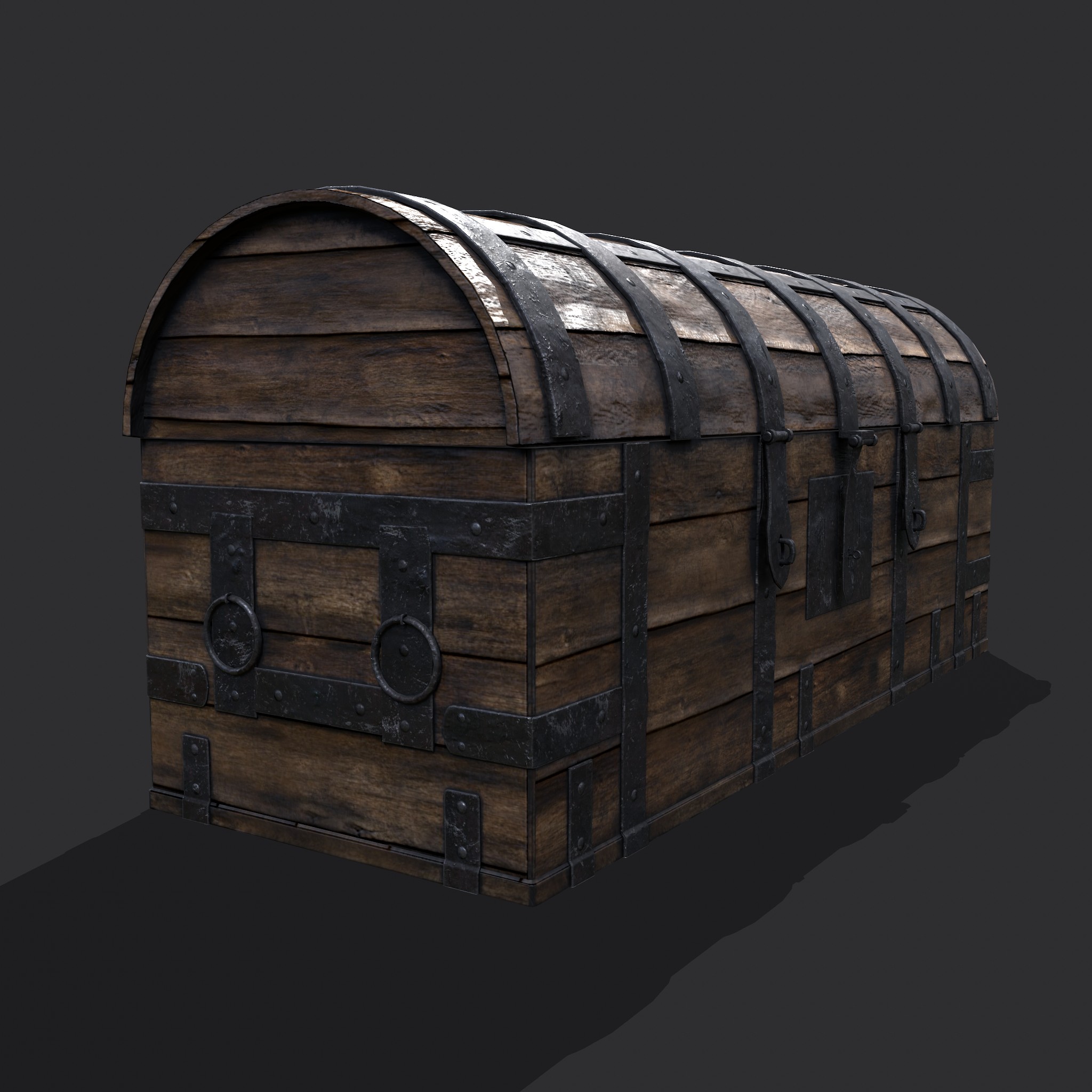 Medieval Iron Bound Chest - 3D Model by Get Dead Entertainment