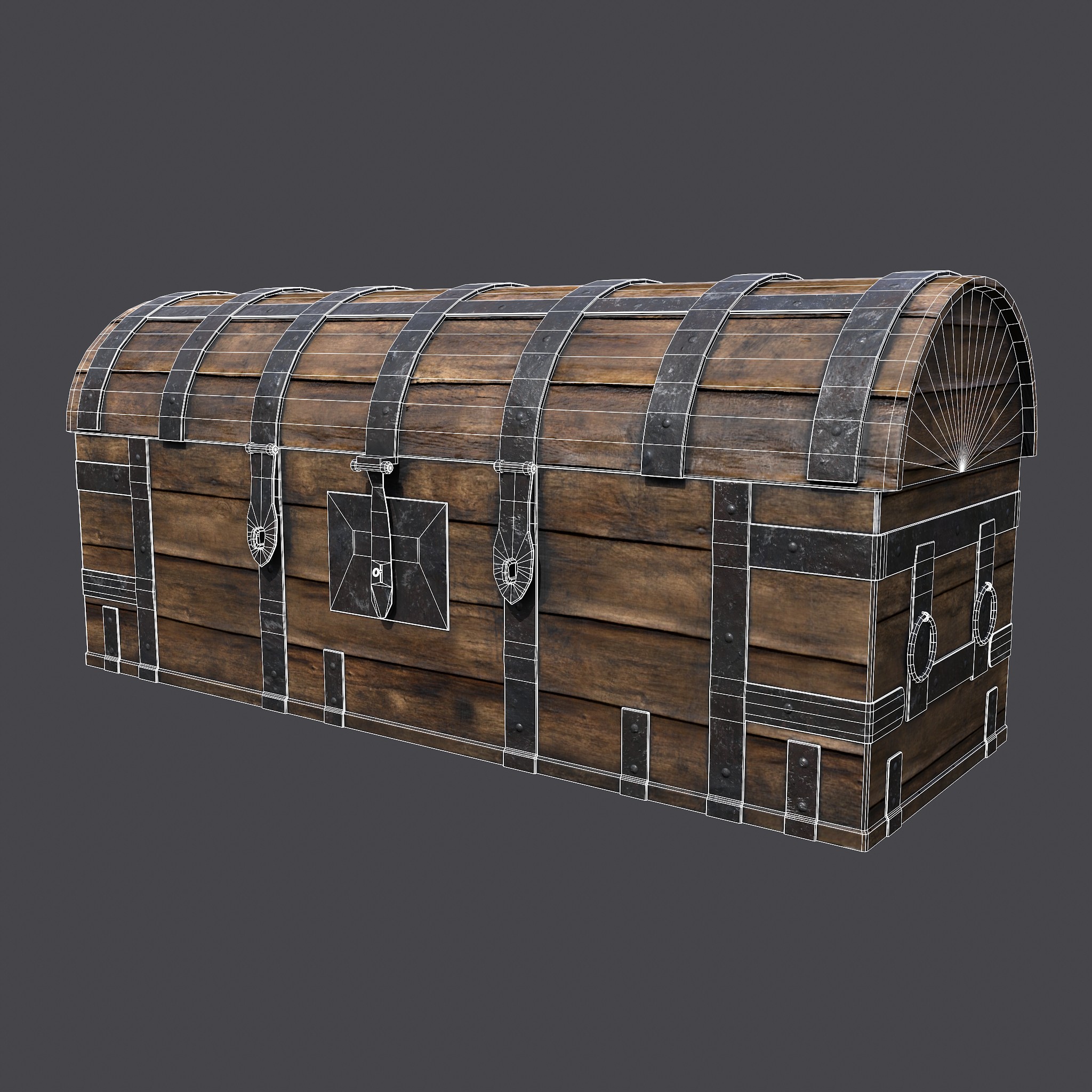 Medieval Iron Bound Chest - 3D Model by Get Dead Entertainment