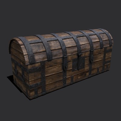 Medieval Iron Bound Chest - 3D Model by Get Dead Entertainment