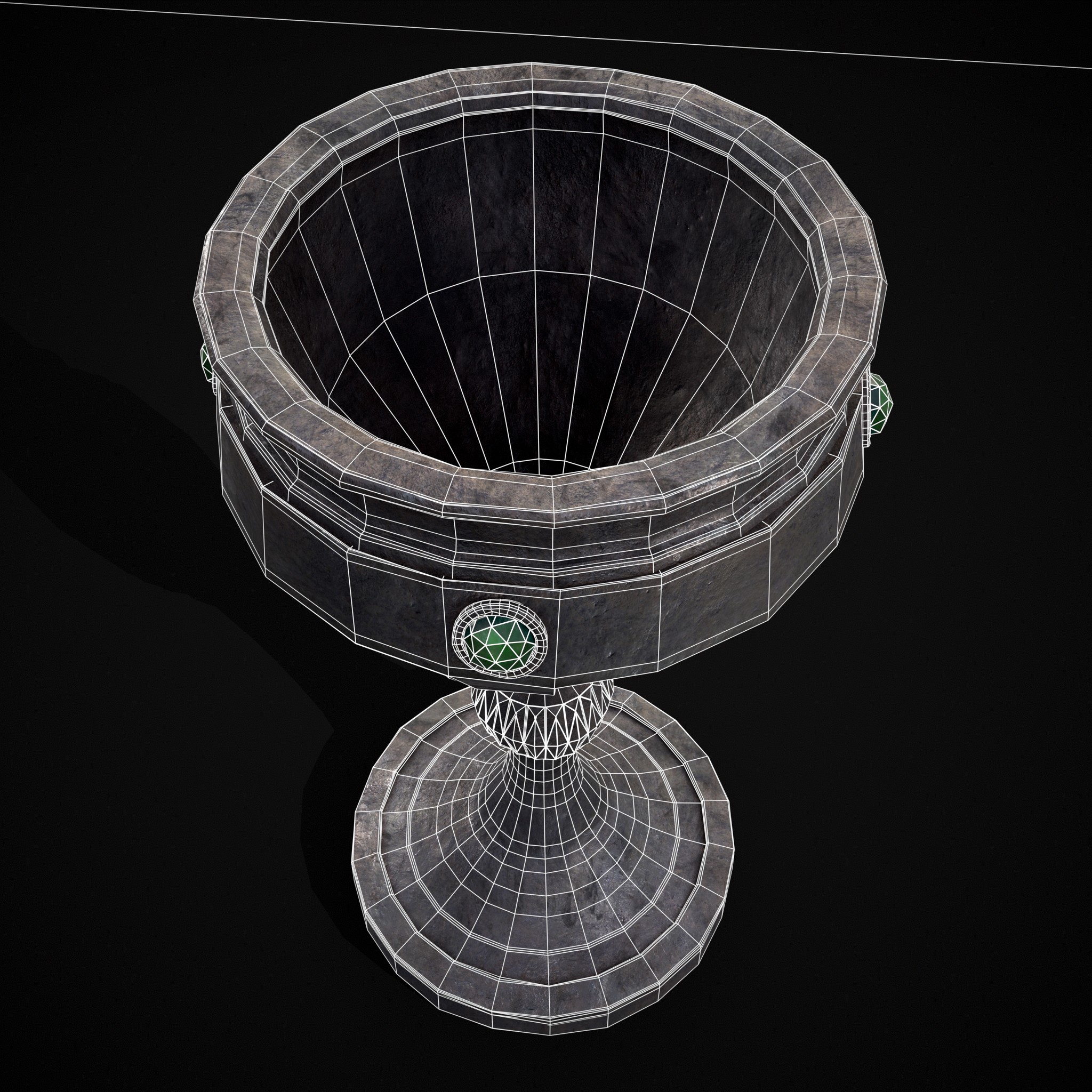 Medieval Iron Emerald Goblet - 3D Model by Get Dead Entertainment