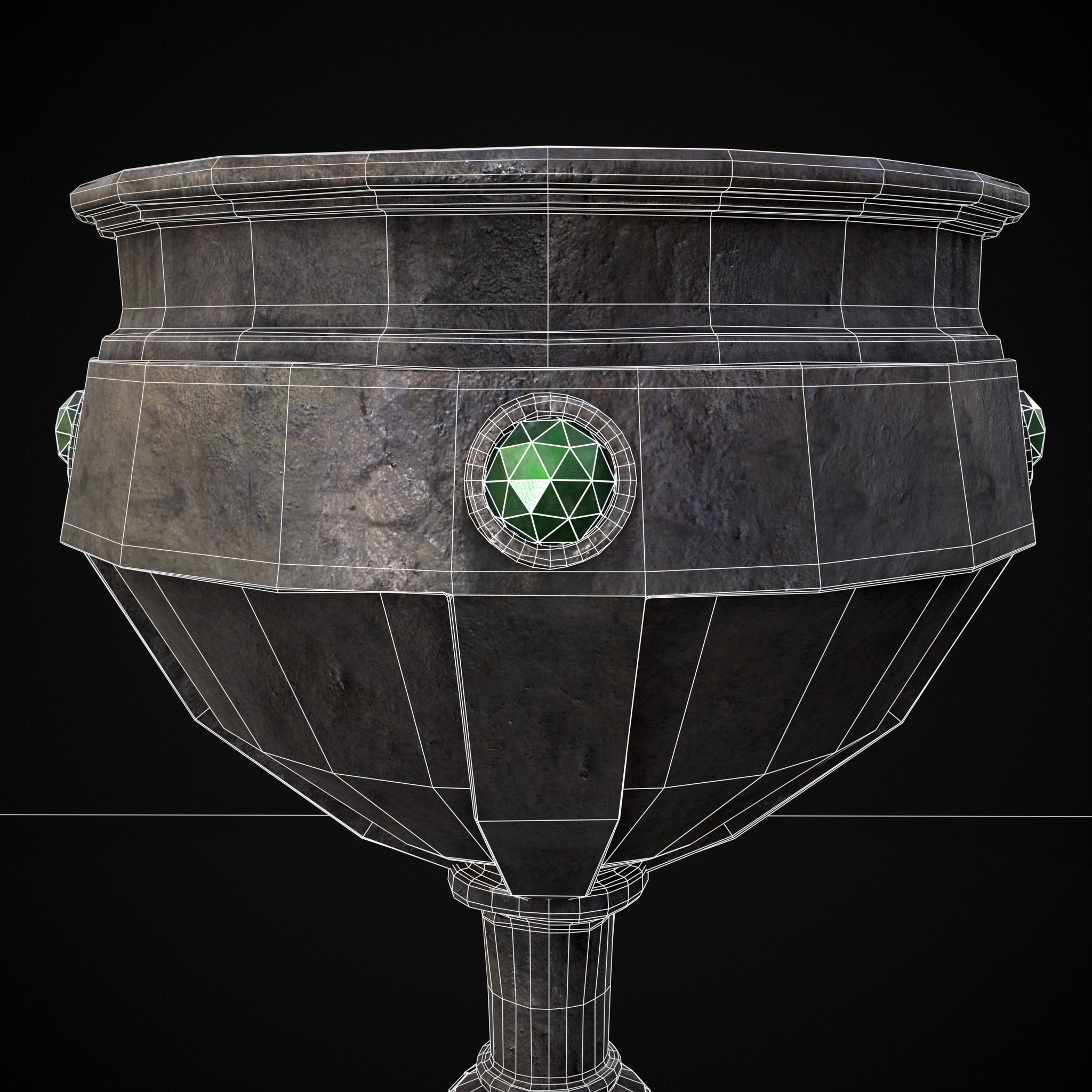 Medieval Iron Emerald Goblet - 3D Model by Get Dead Entertainment